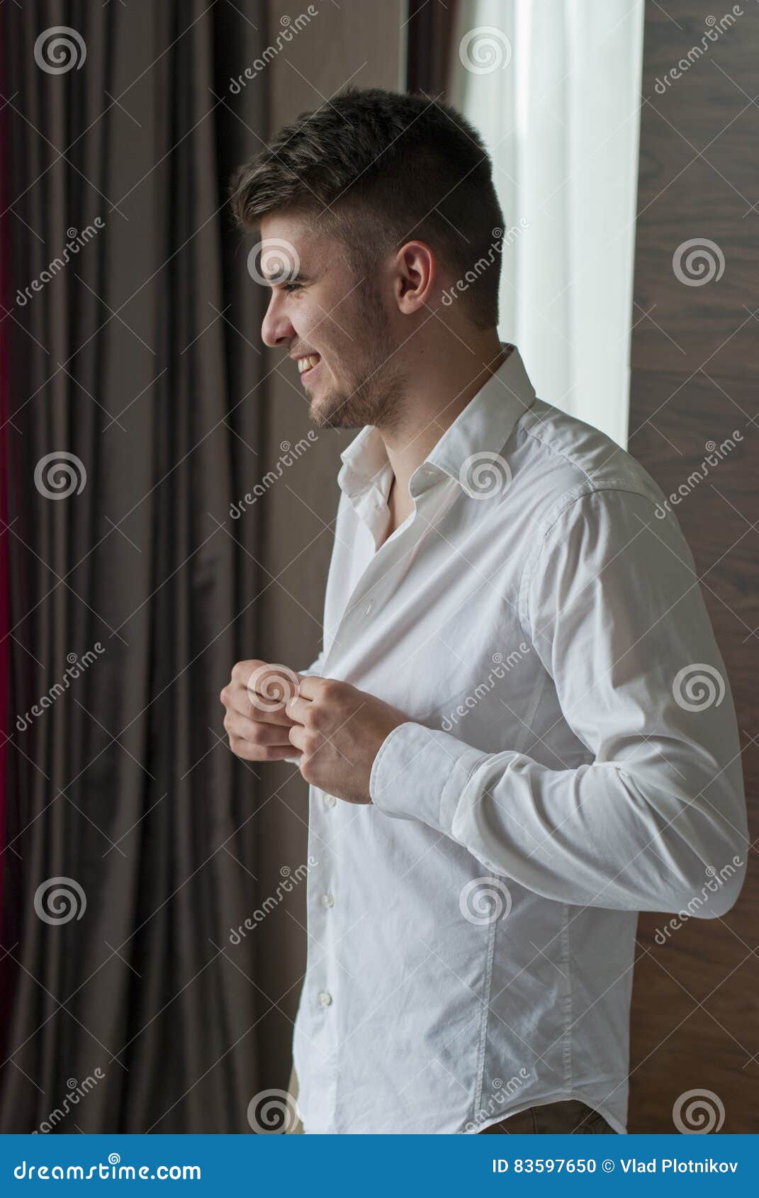 Young Man Getting Ready for a Special Day. Stock Photo - Image of ...
