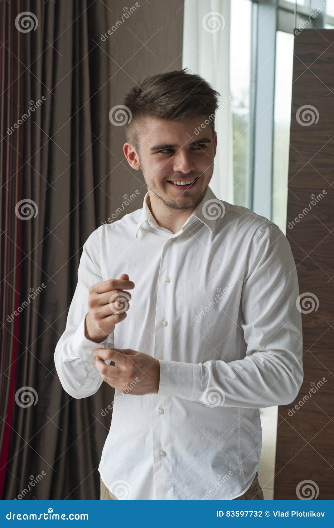 Young Man Getting Ready for a Special Day. Stock Photo - Image of front ...