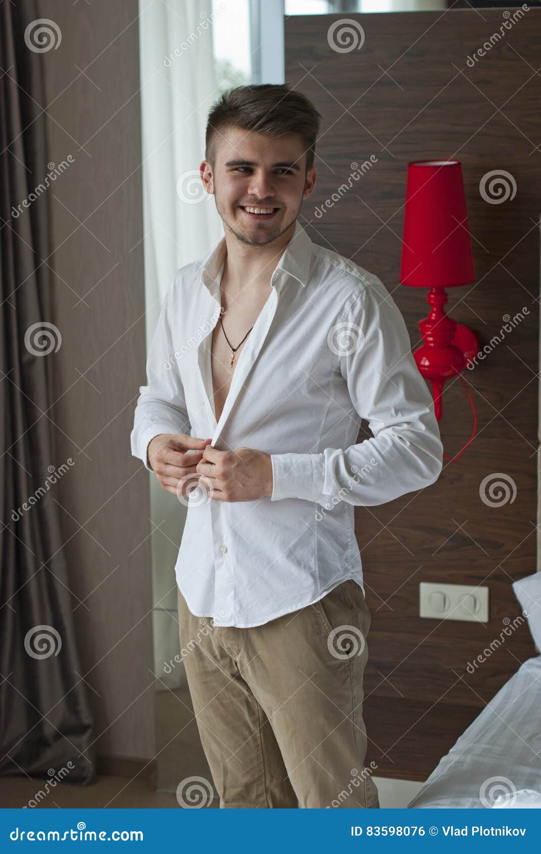 Young Man Getting Ready for a Special Day. Stock Photo - Image of ...