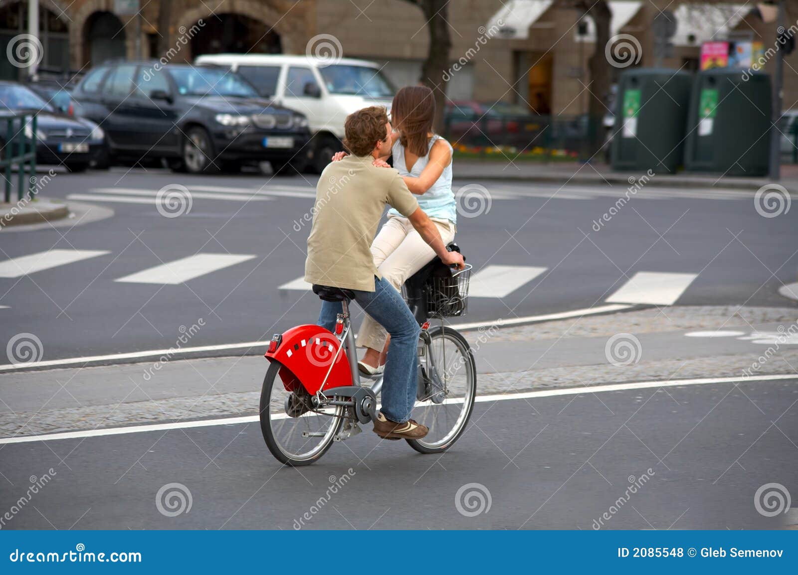 Young man and girl stock photo. Image of bikes, bicycles - 2085548