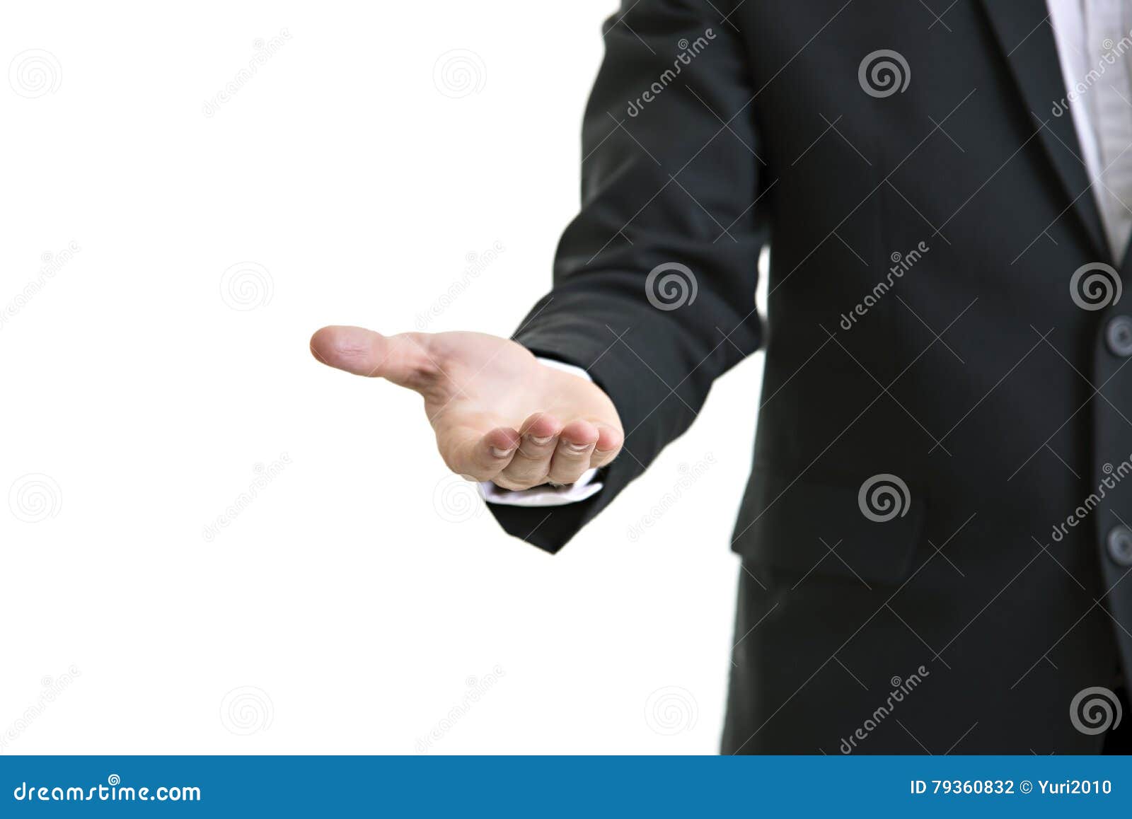 Young Man Giving Empty Hand on Colorful Background Stock Photo - Image ...