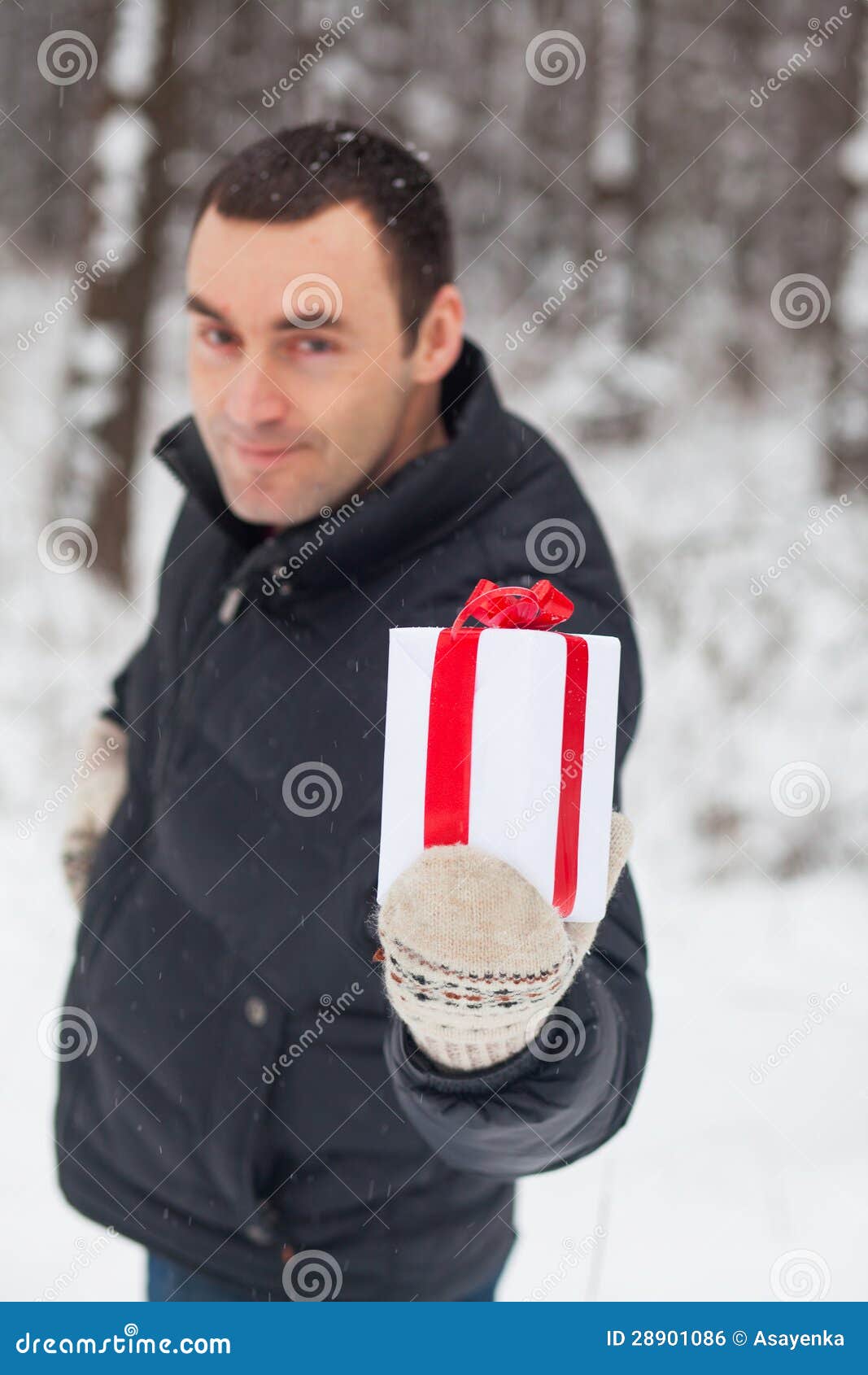 Young man giving a gift stock photo. Image of offer, giving - 28901086