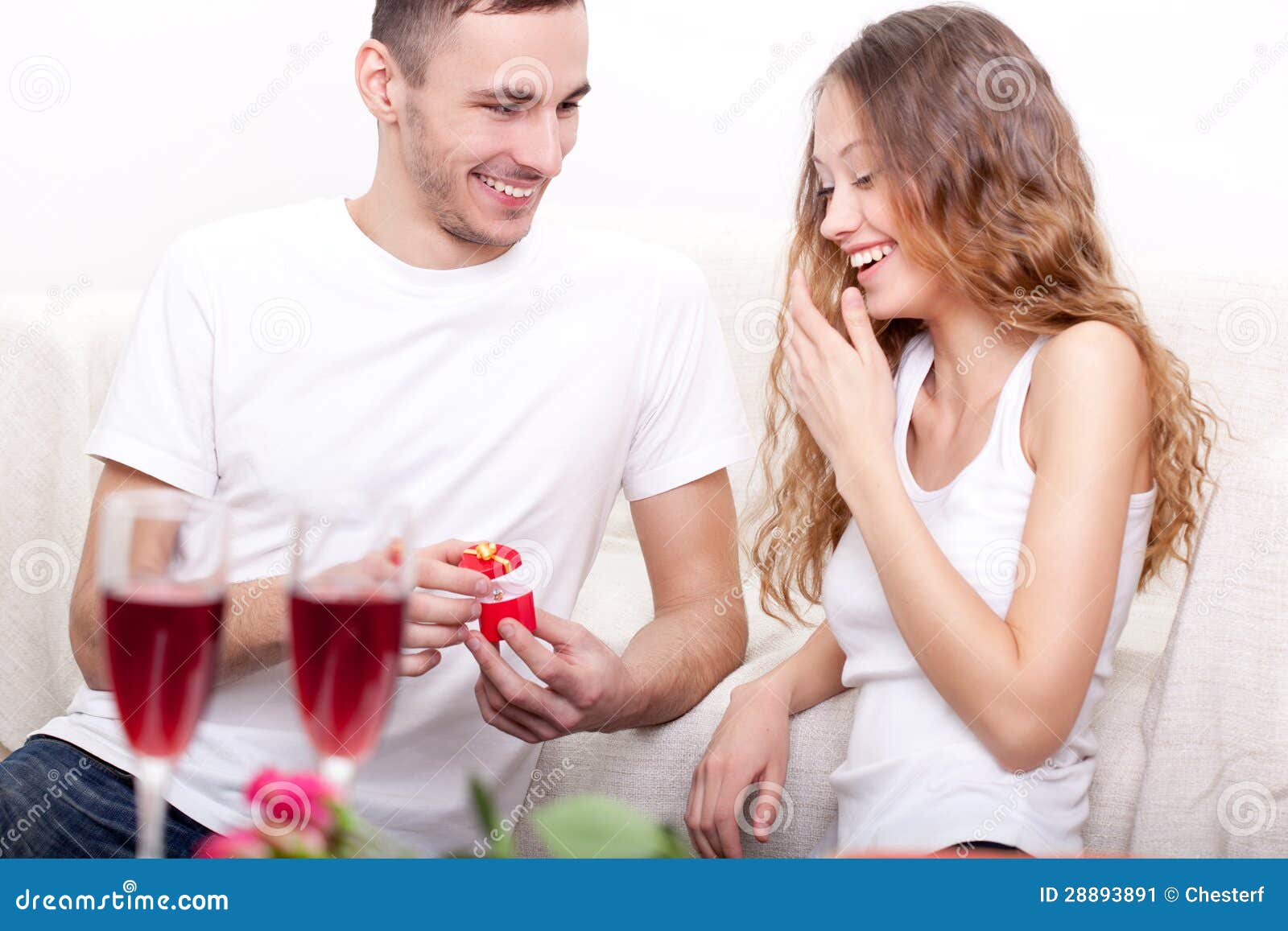Young Man Giving Ring for His Girlfriend Stock Image - Image of 2025 ...