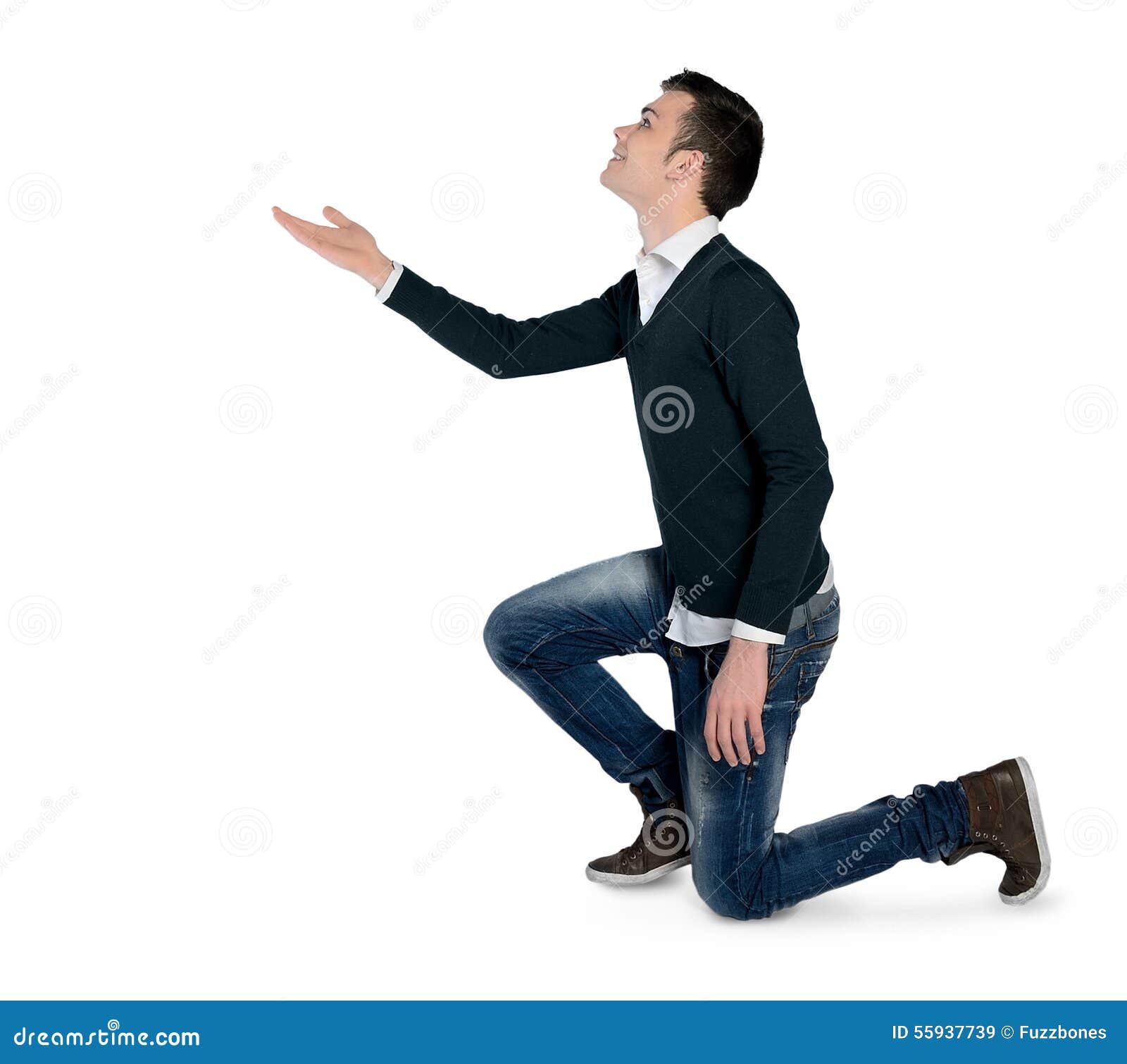 Young man giving something stock image. Image of holding - 55937739