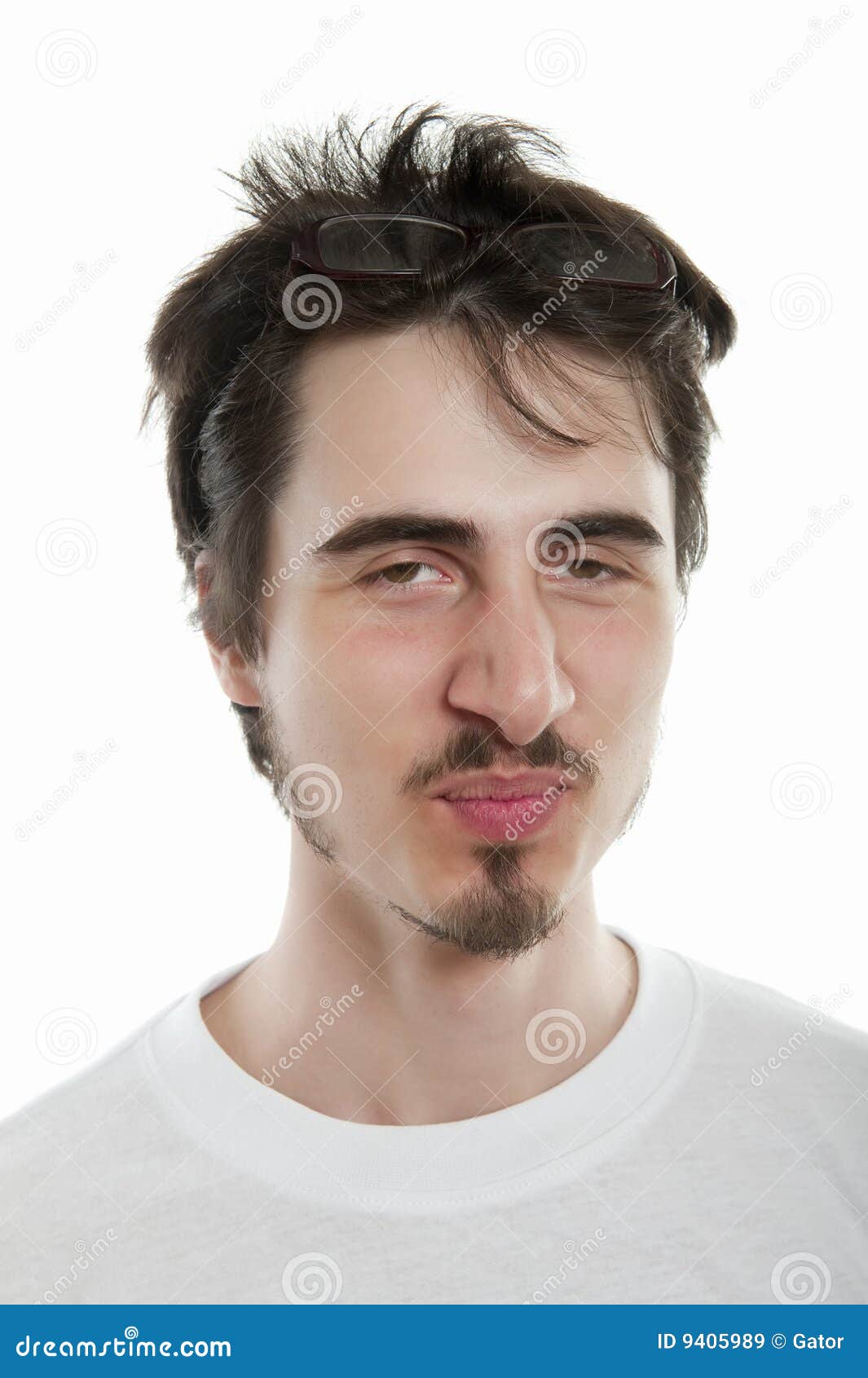 Young Man Glare Forward in Defiance Stock Image - Image of healthcare ...