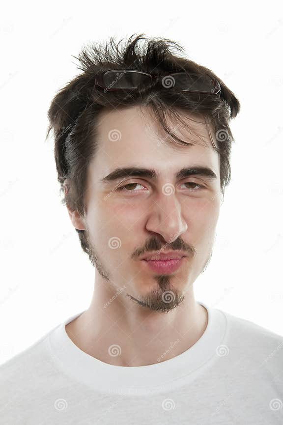 Young Man Glare Forward in Defiance Stock Image - Image of healthcare ...