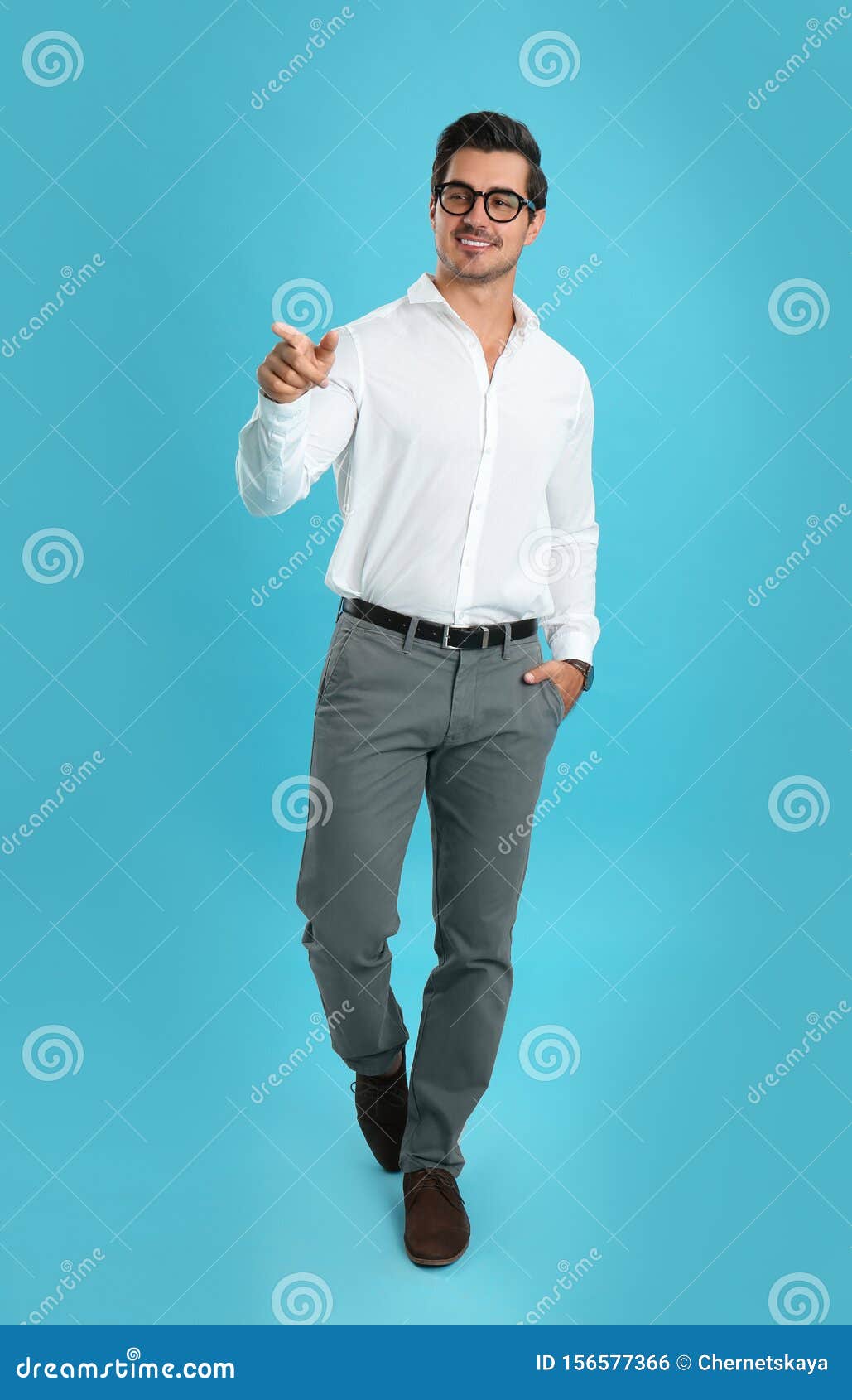 Young Man with on Light Blue Background Stock Photo - Image of blue ...