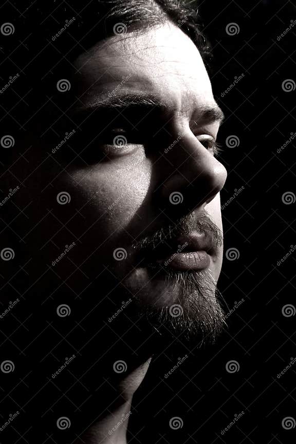 Young Man with Goatee, Low-key Stock Photo - Image of dude, head: 14140316