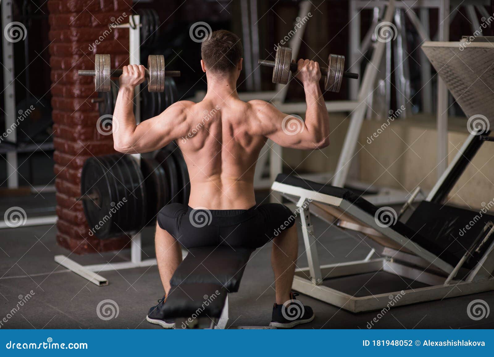 Young Man with Good Body in the Gym Stock Photo - Image of face ...
