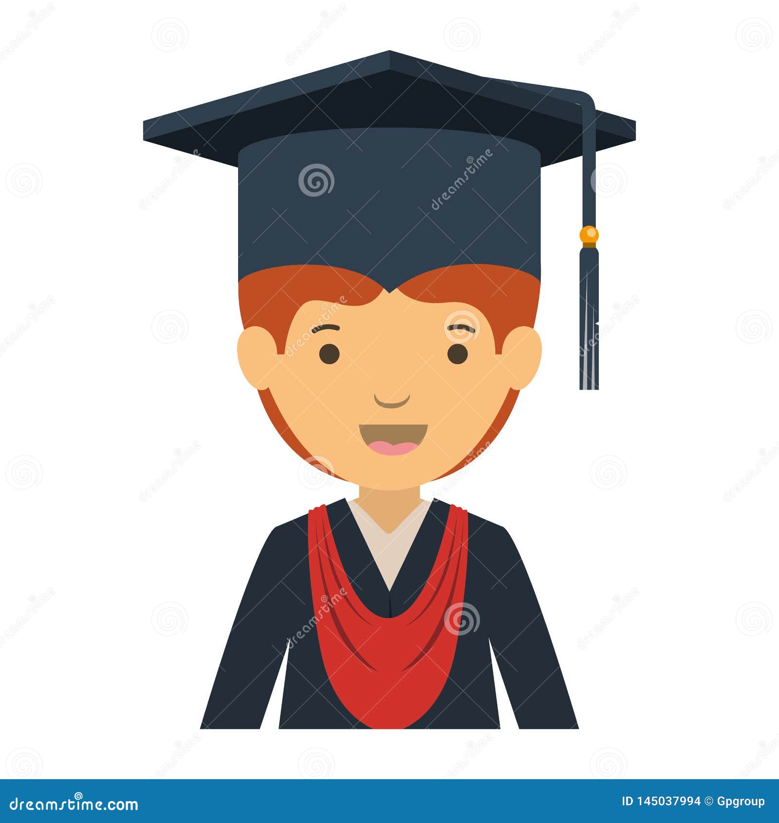 Young Man Graduating Avatar Character Stock Vector - Illustration of ...