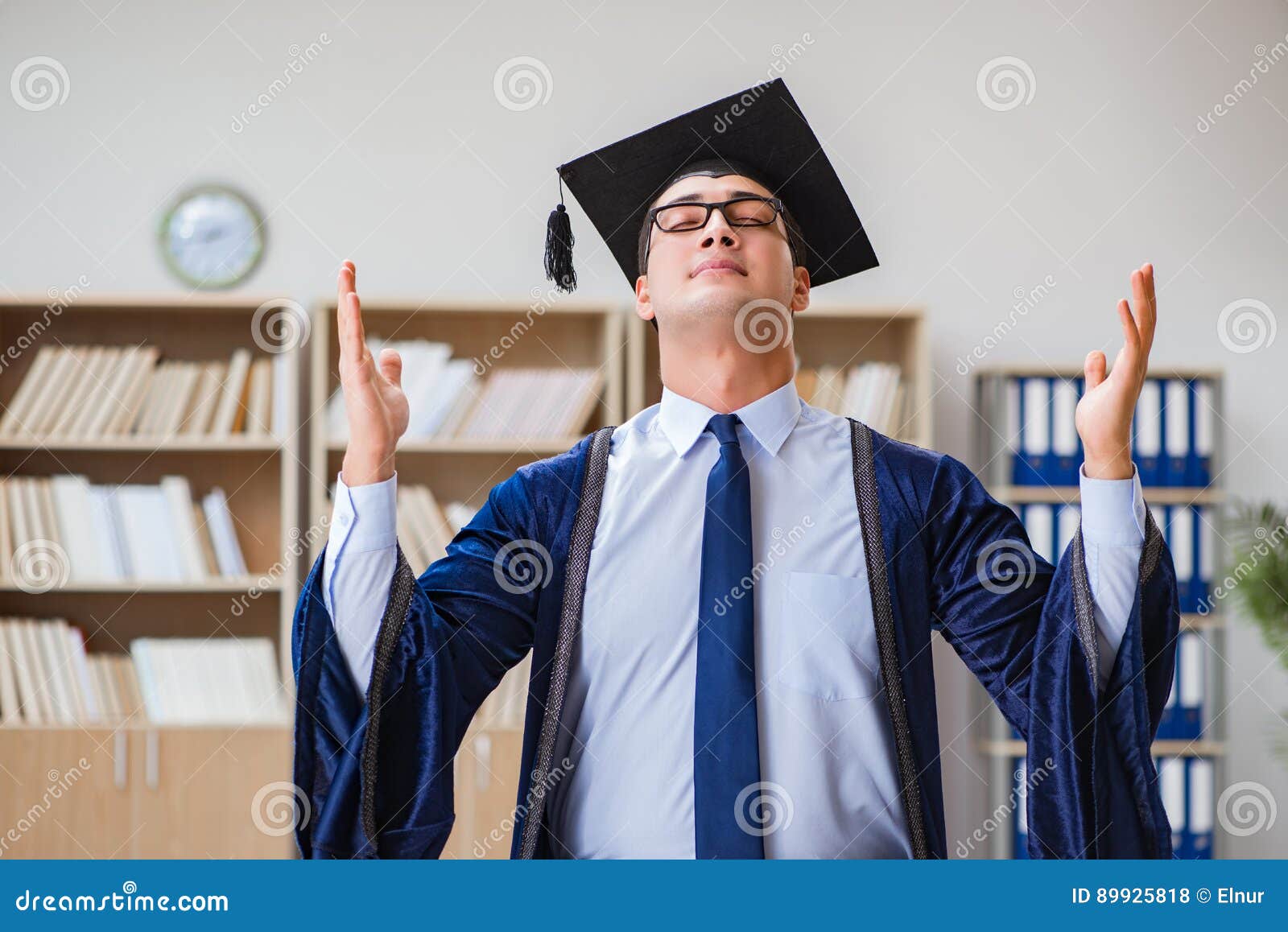 The Young Man Graduating from University Stock Photo - Image of ...