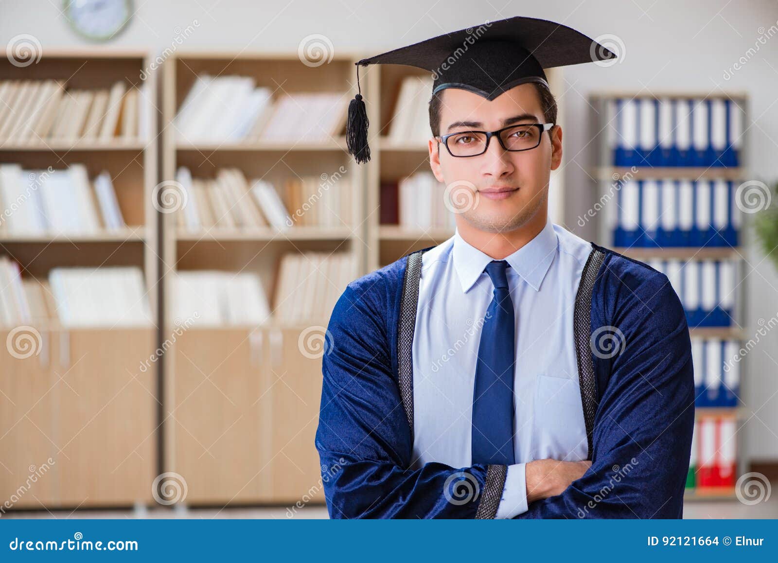 The Young Man Graduating from University Stock Photo - Image of ...