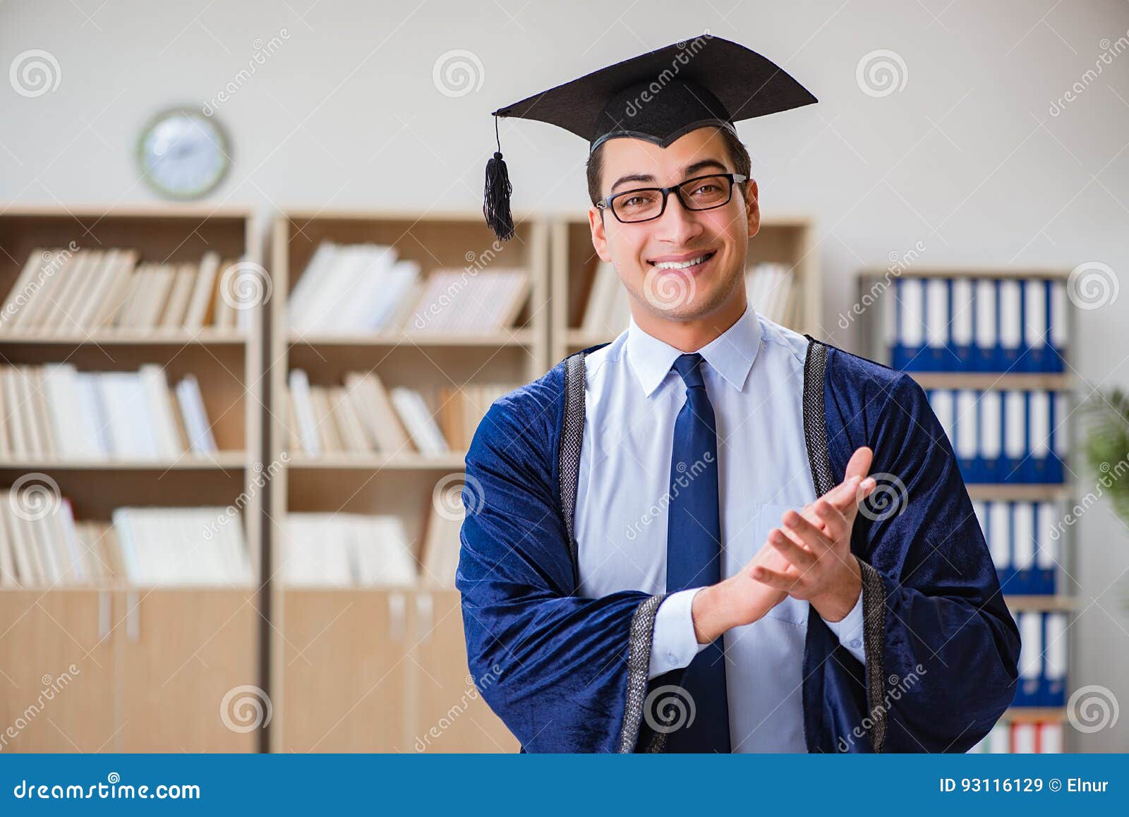 The Young Man Graduating from University Stock Image - Image of ...