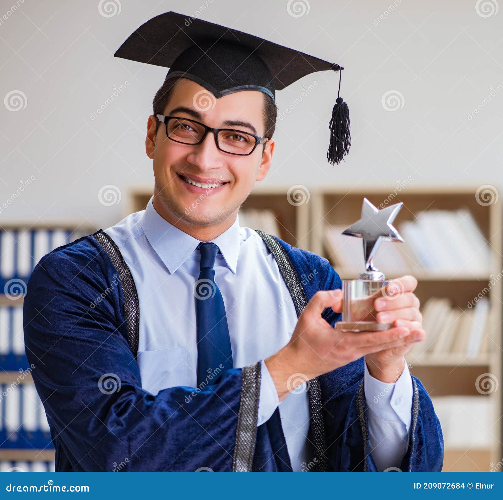 Young Man Graduating from University Stock Photo - Image of mortarboard ...