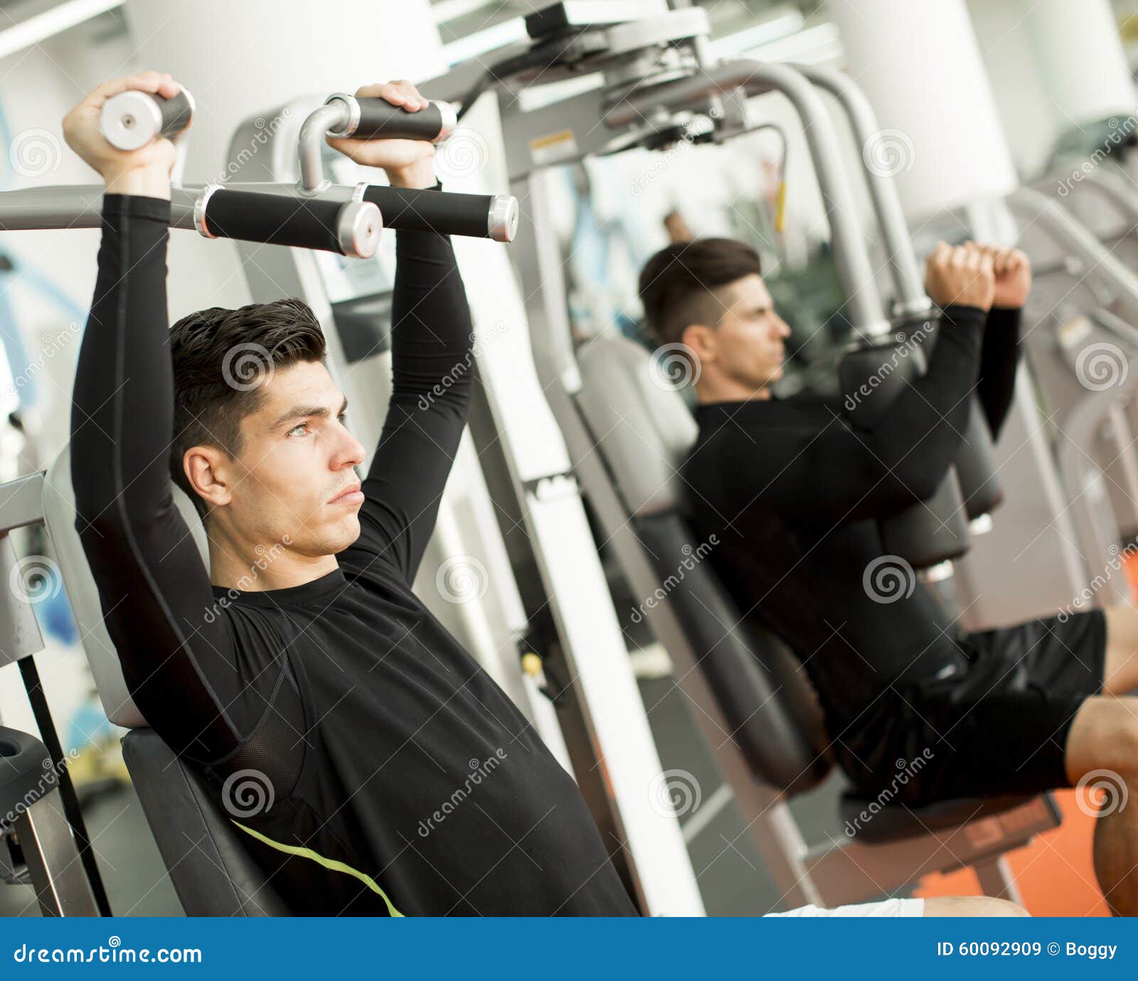 Young man in the gym stock image. Image of healthy, recreation - 60092909
