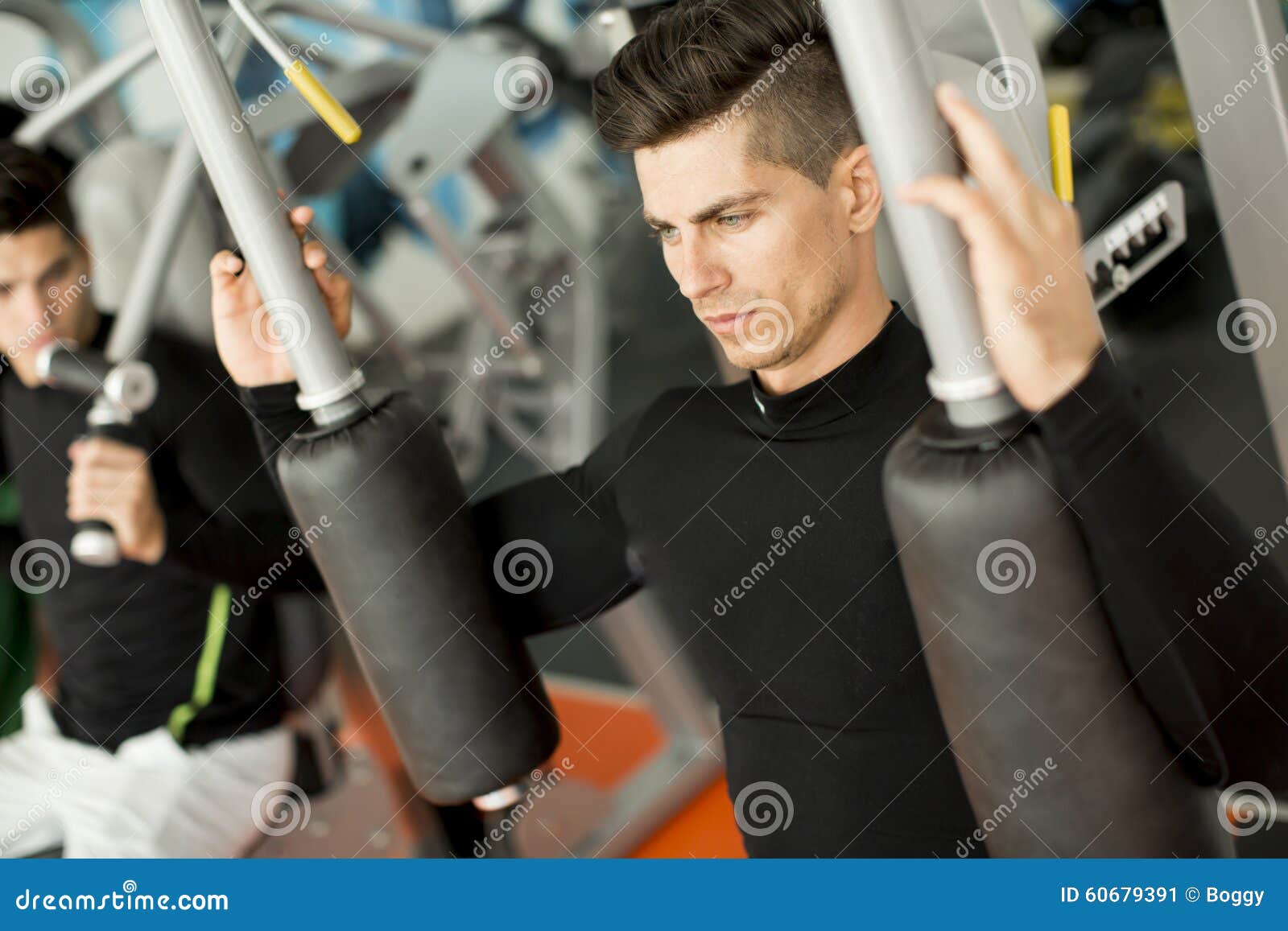 Young man in the gym stock image. Image of strong, athlete - 60679391