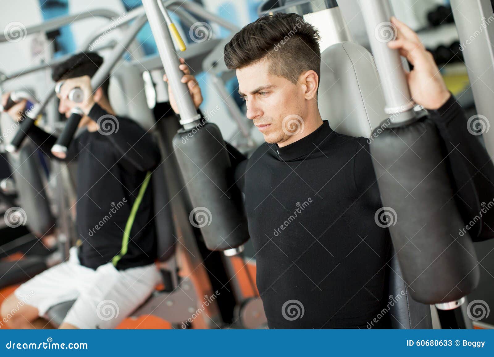 Young man in the gym stock image. Image of strong, sport - 60680633