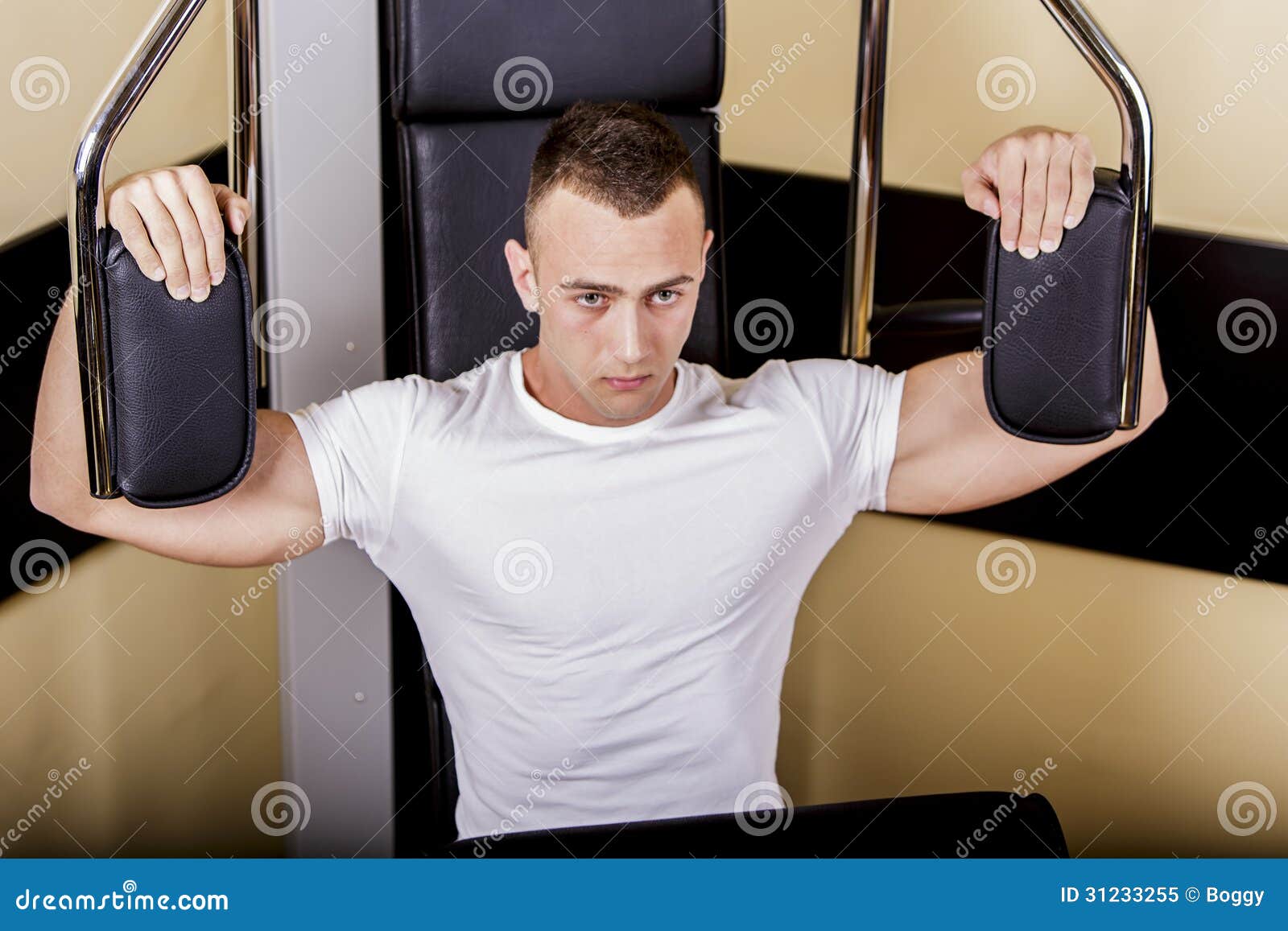 Young man in the gym stock image. Image of people, human - 31233255