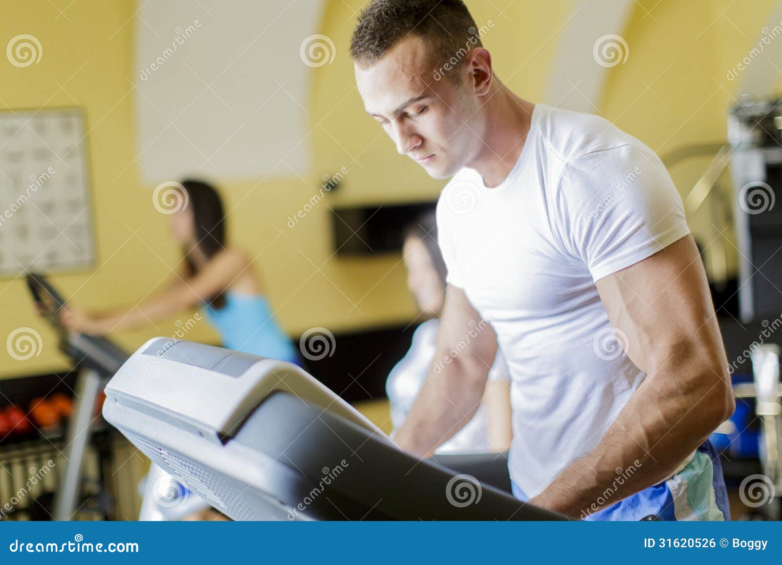 Young man in the gym stock photo. Image of healthy, muscular - 31620526