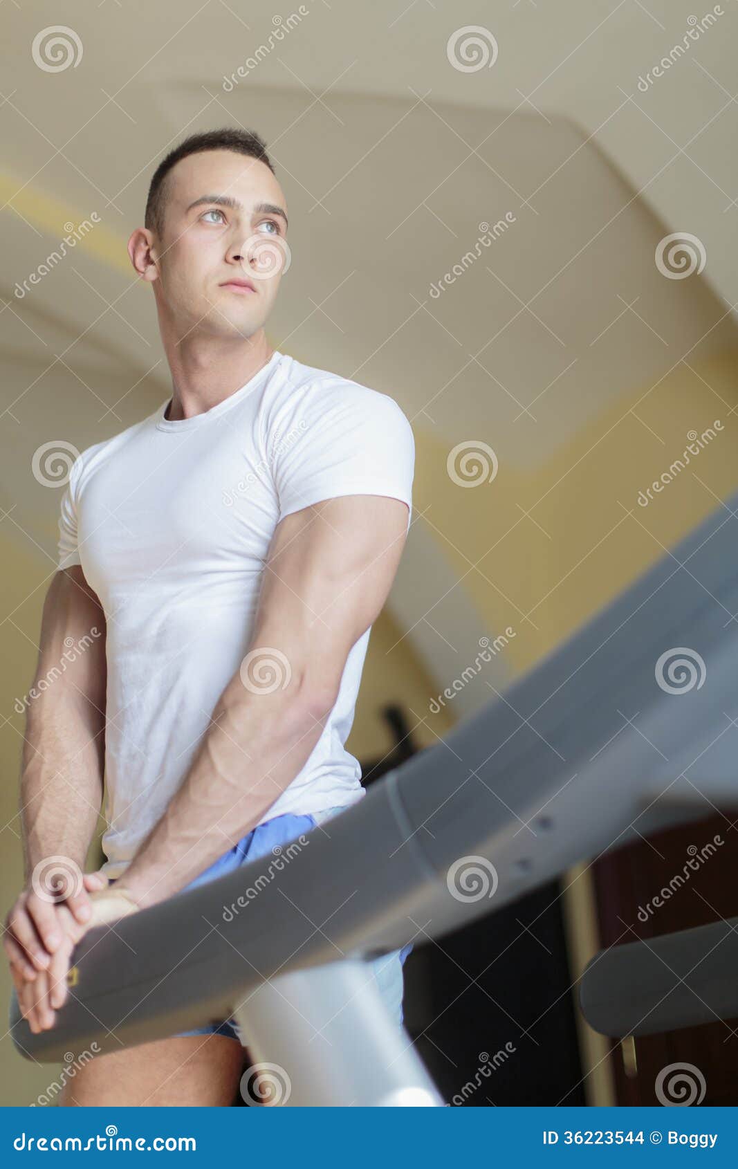 Young man in the gym stock photo. Image of caucasian - 36223544
