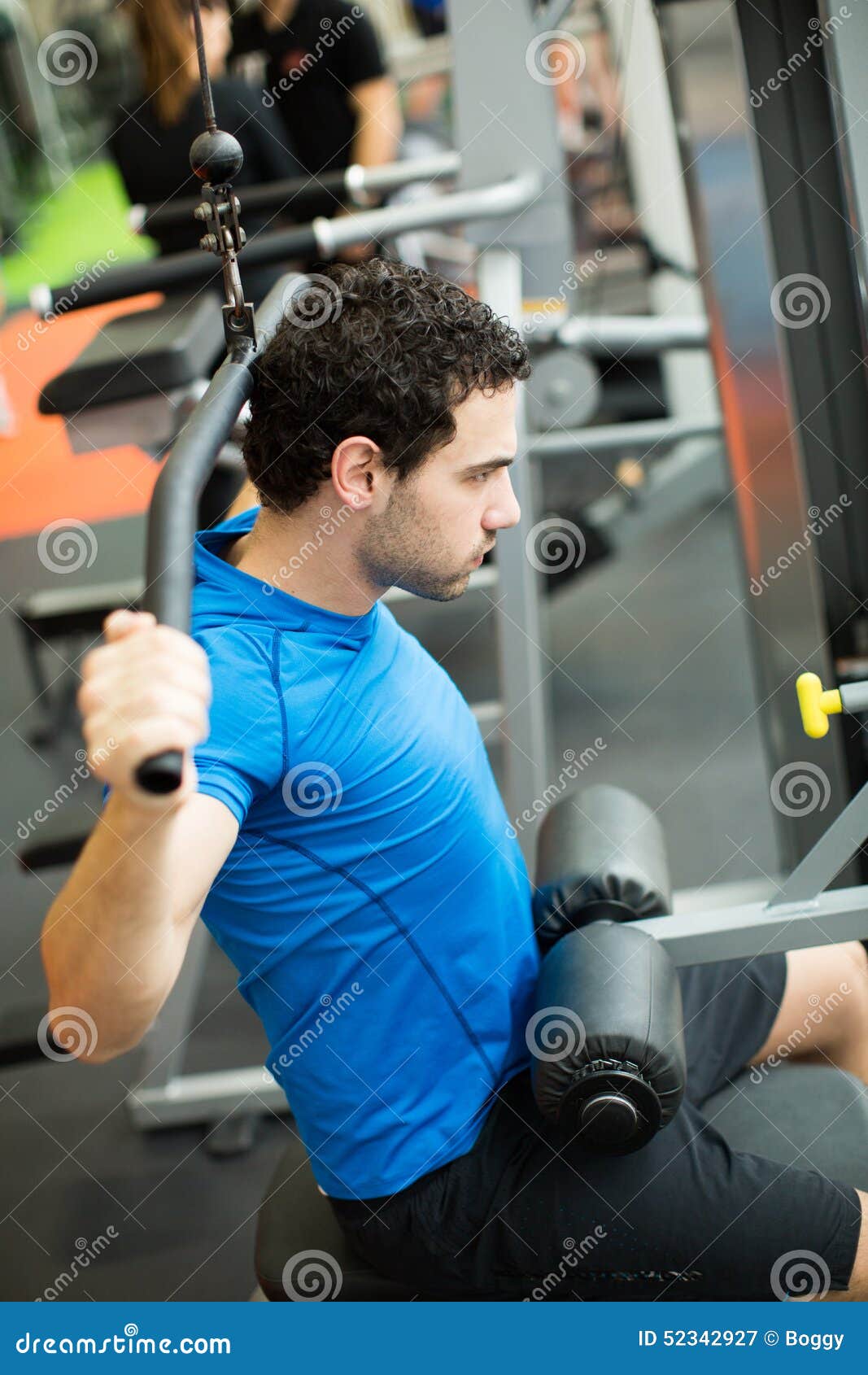 Young man in the gym stock image. Image of shape, attractive - 52342927