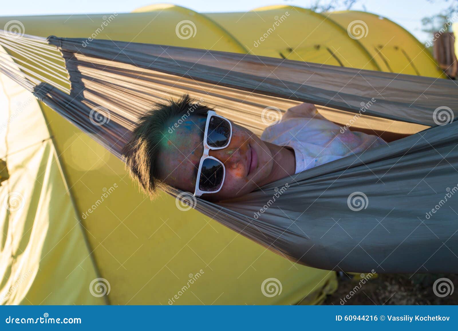 Young Man in Hammock on the Exotic Tropical Resort Editorial Photo ...