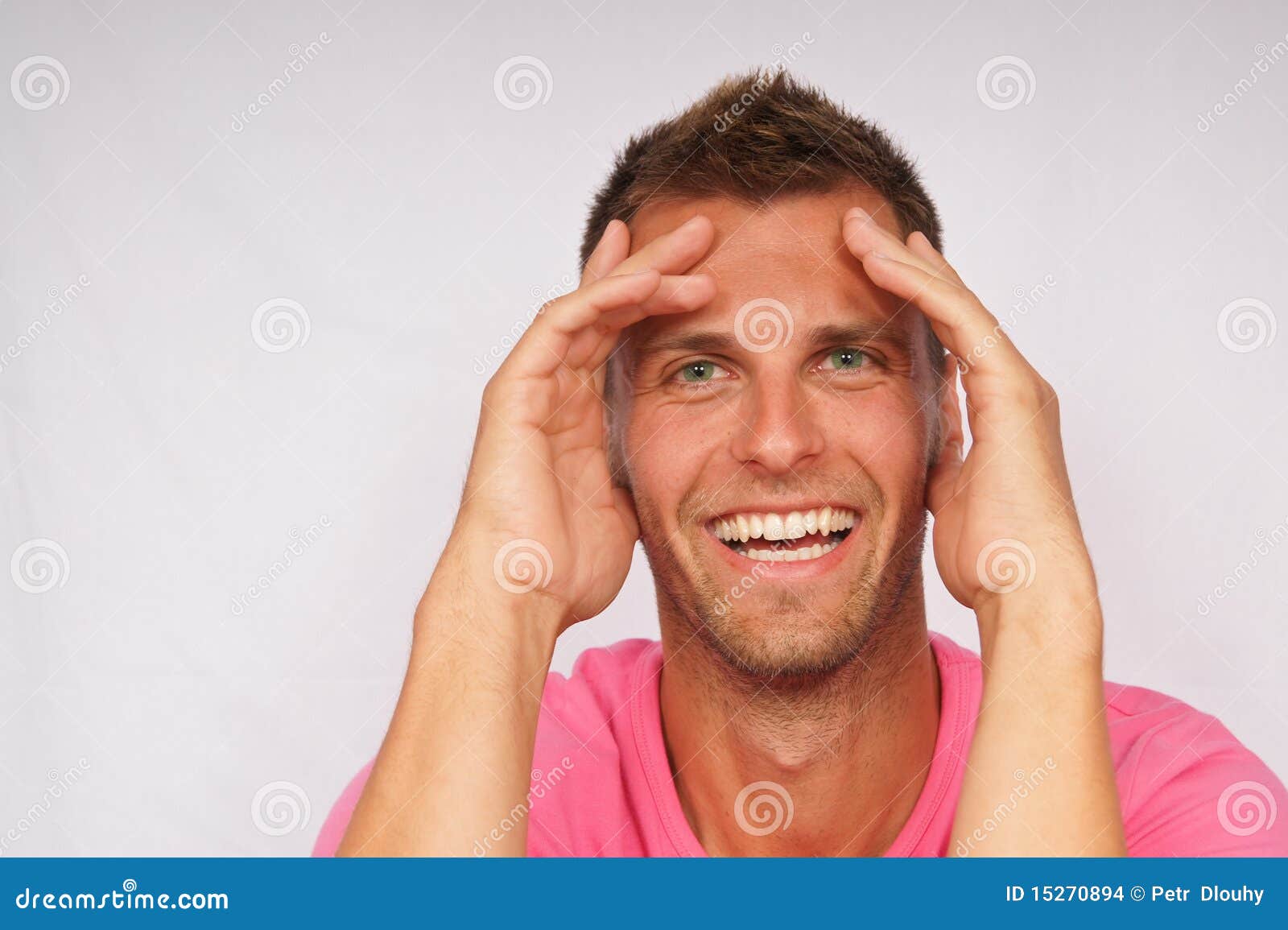 Young man with hands stock photo. Image of caucasian - 15270894