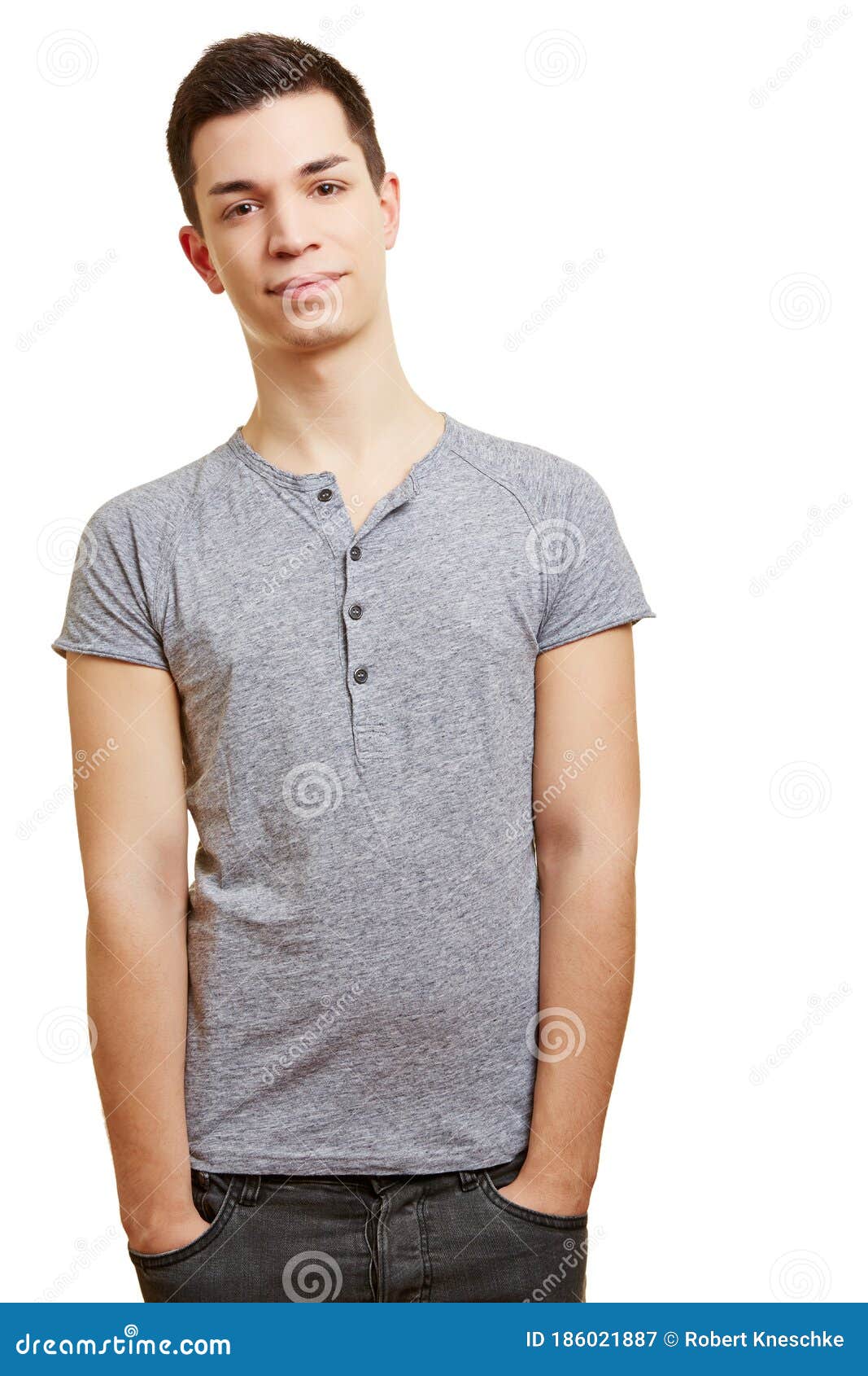 Young Man with Hands in His Pockets Stock Image - Image of camera ...