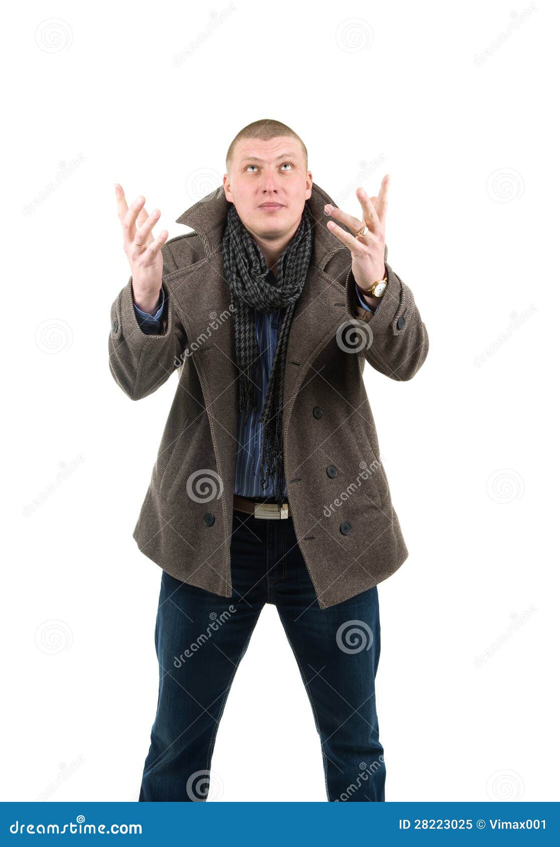 Young man with hands up stock image. Image of hope, male - 28223025