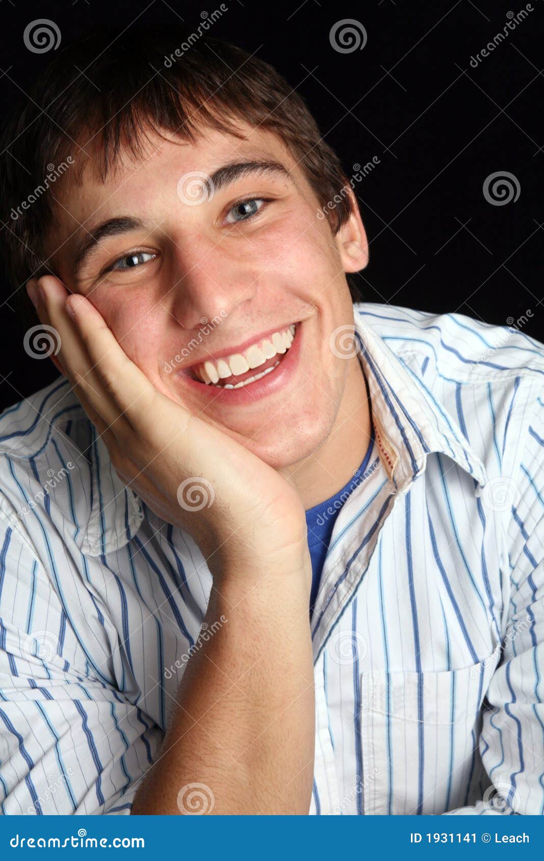 Young Man in Happy Mood stock image. Image of shot, hand - 1931141