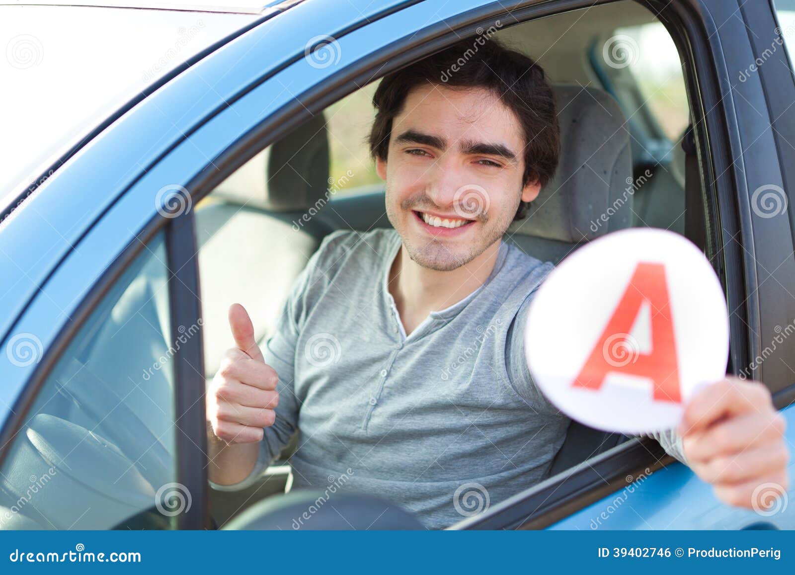 Young Man Happy To Get His Driving License Stock Photo - Image of happy ...