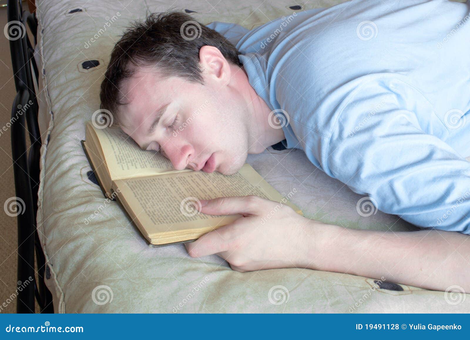 The Young Man Has Fallen Asleep Stock Photo - Image of keyboard, book ...
