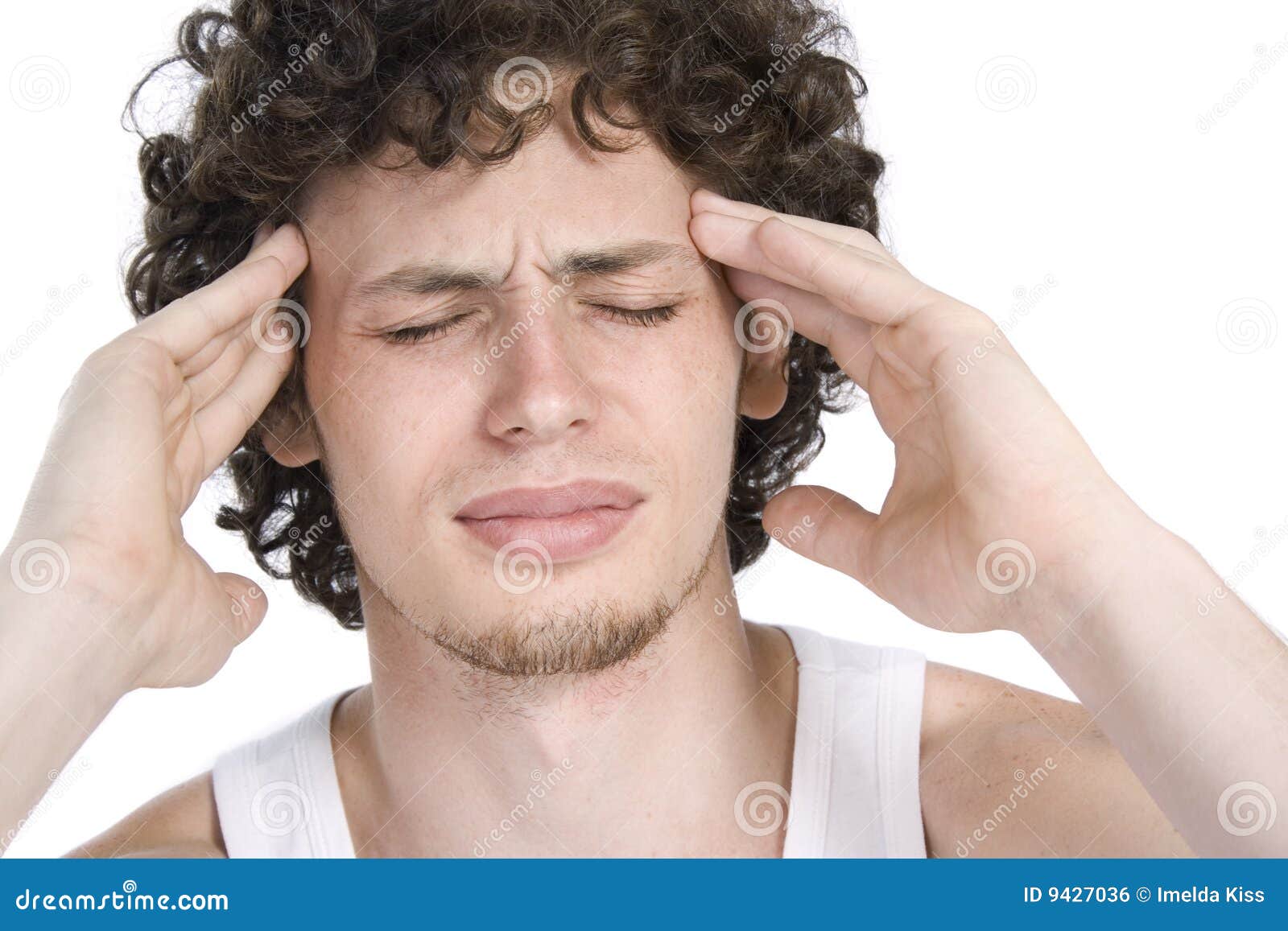 Young man has a headache stock photo. Image of calm, shirt - 9427036 Young man has a headache stock photo. Image of calm, shirt - 9427036