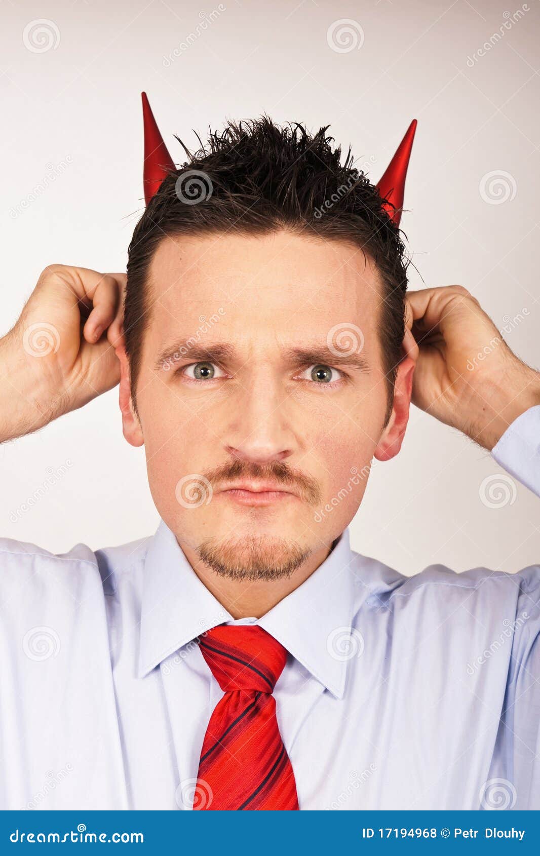 Young Man Has Horns Royalty Free Stock Photos - Image: 17194968