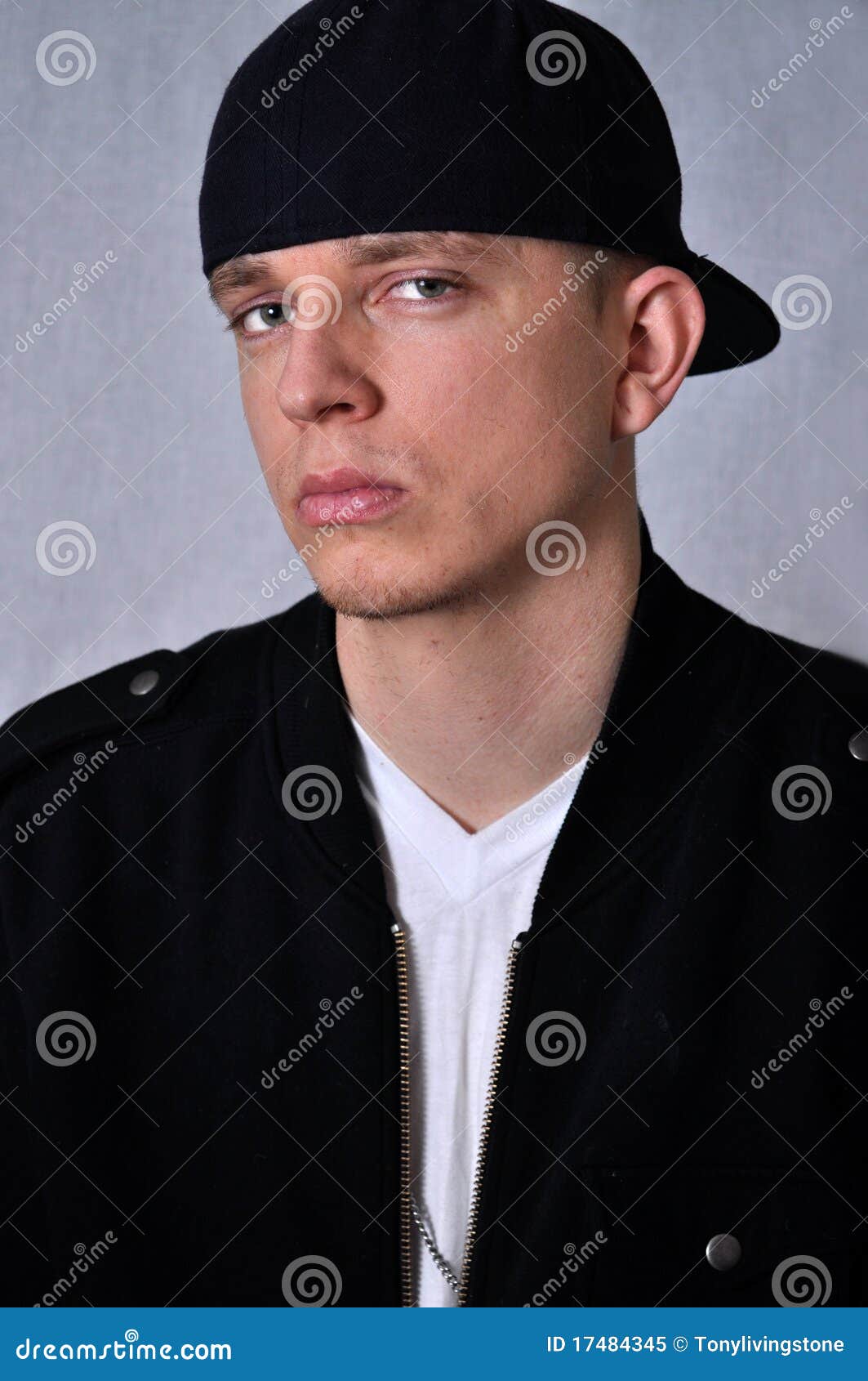 Young man with hat stock image. Image of dude, serious - 17484345