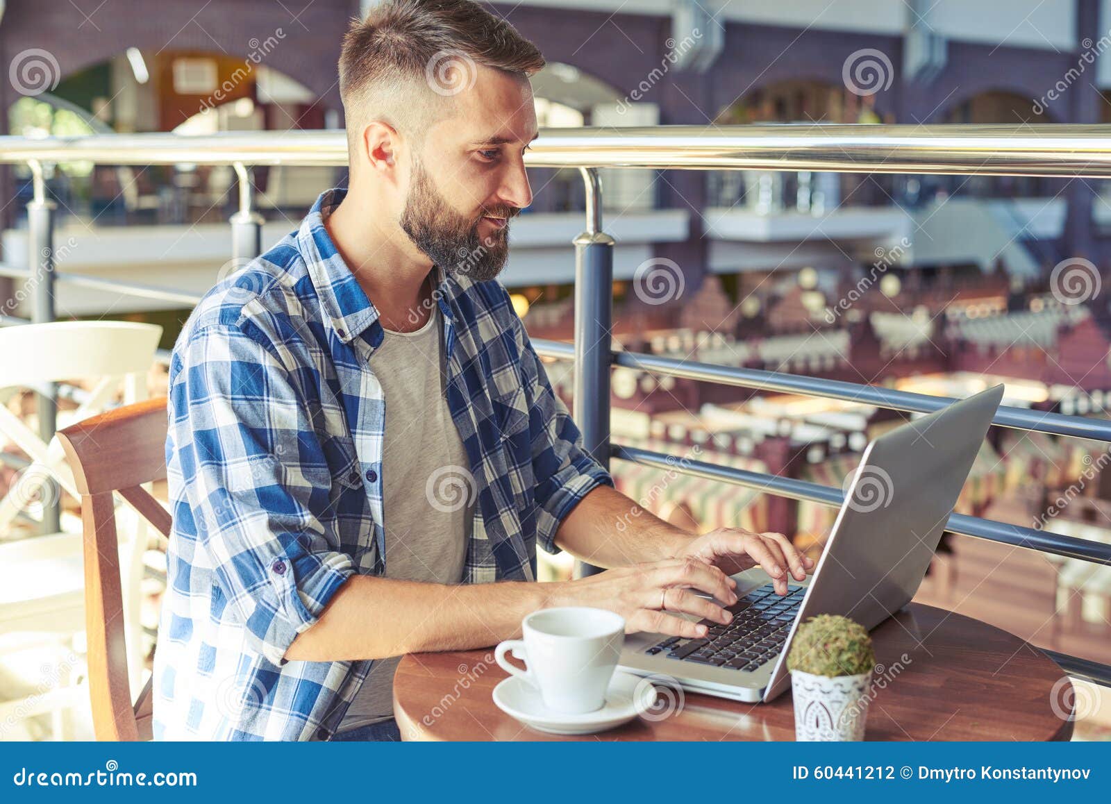 Young Man Having Coffee Break Stock Photo - Image of break, coffee ...
