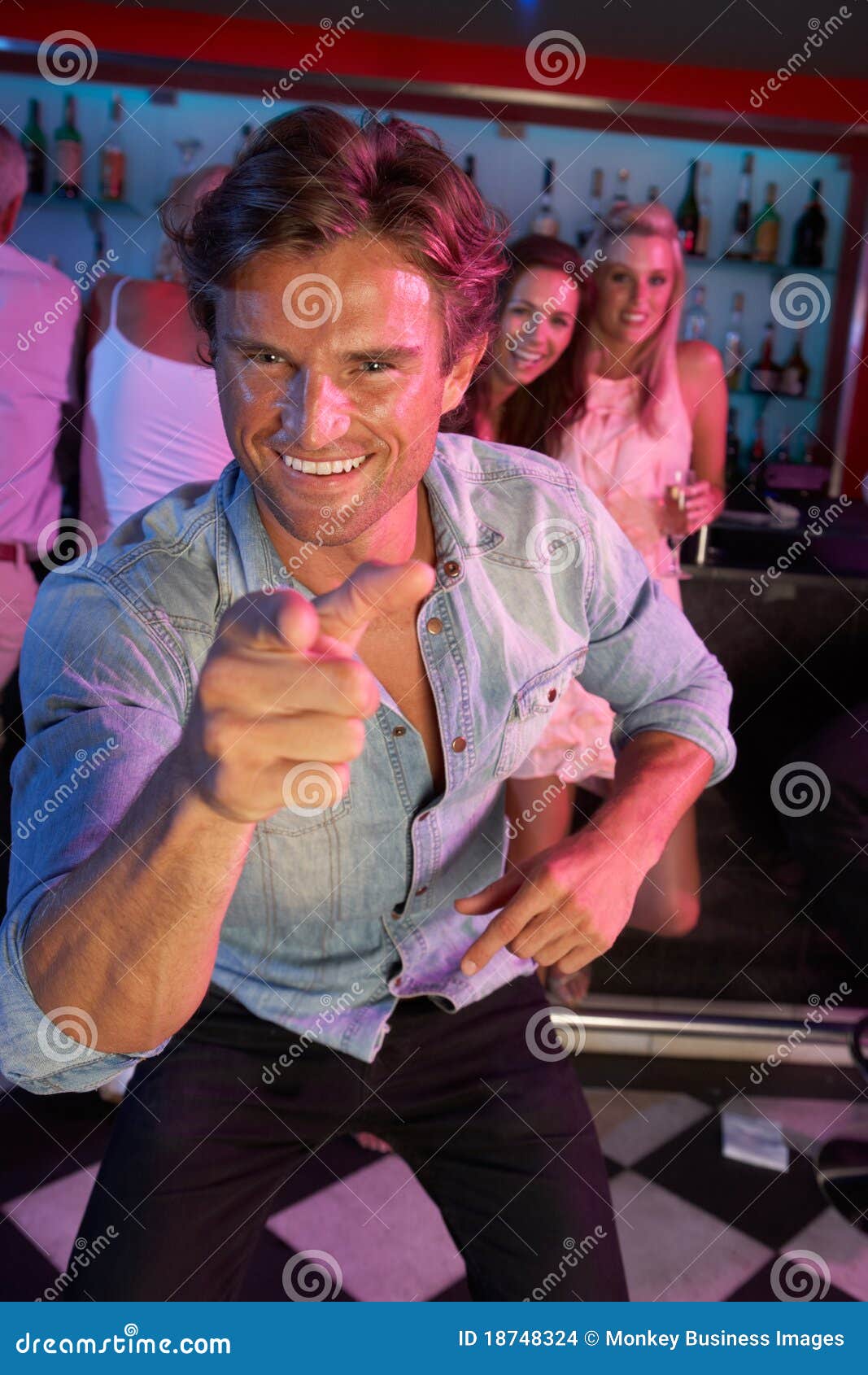 Young Man Having Fun in Busy Bar Stock Photo - Image of vacation ...