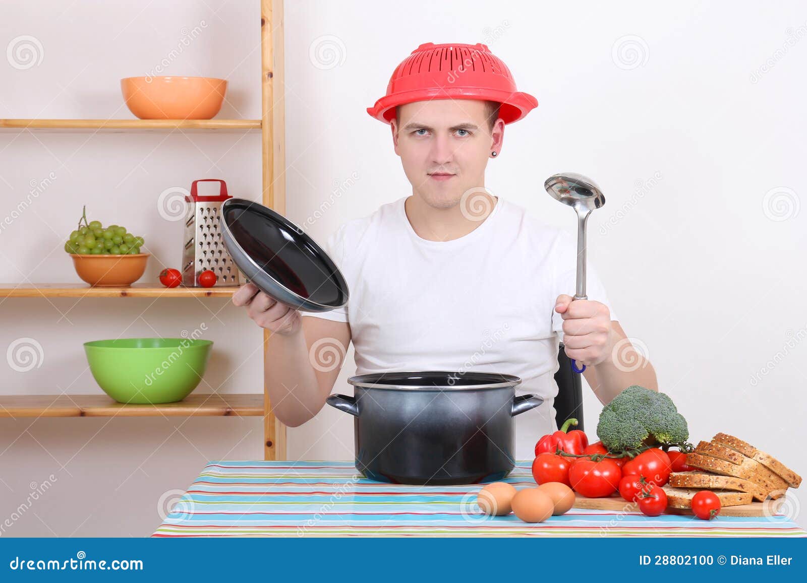 Young Man Having Fun in the Kitchen Stock Photo - Image of lifestyle ...