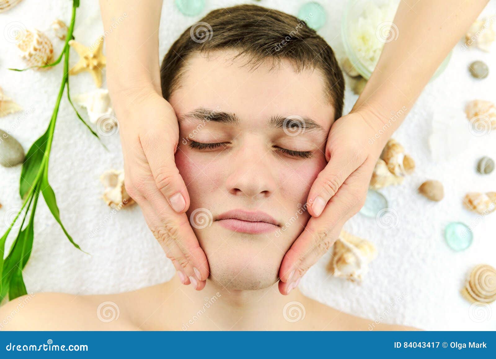 Young Man Having Head Massage in the Spa Salon Stock Image - Image of ...