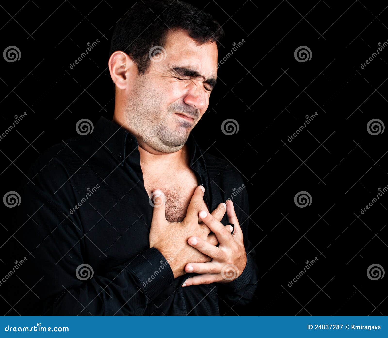 Young Man Having a Heart Attack Stock Image - Image of cardiology ...
