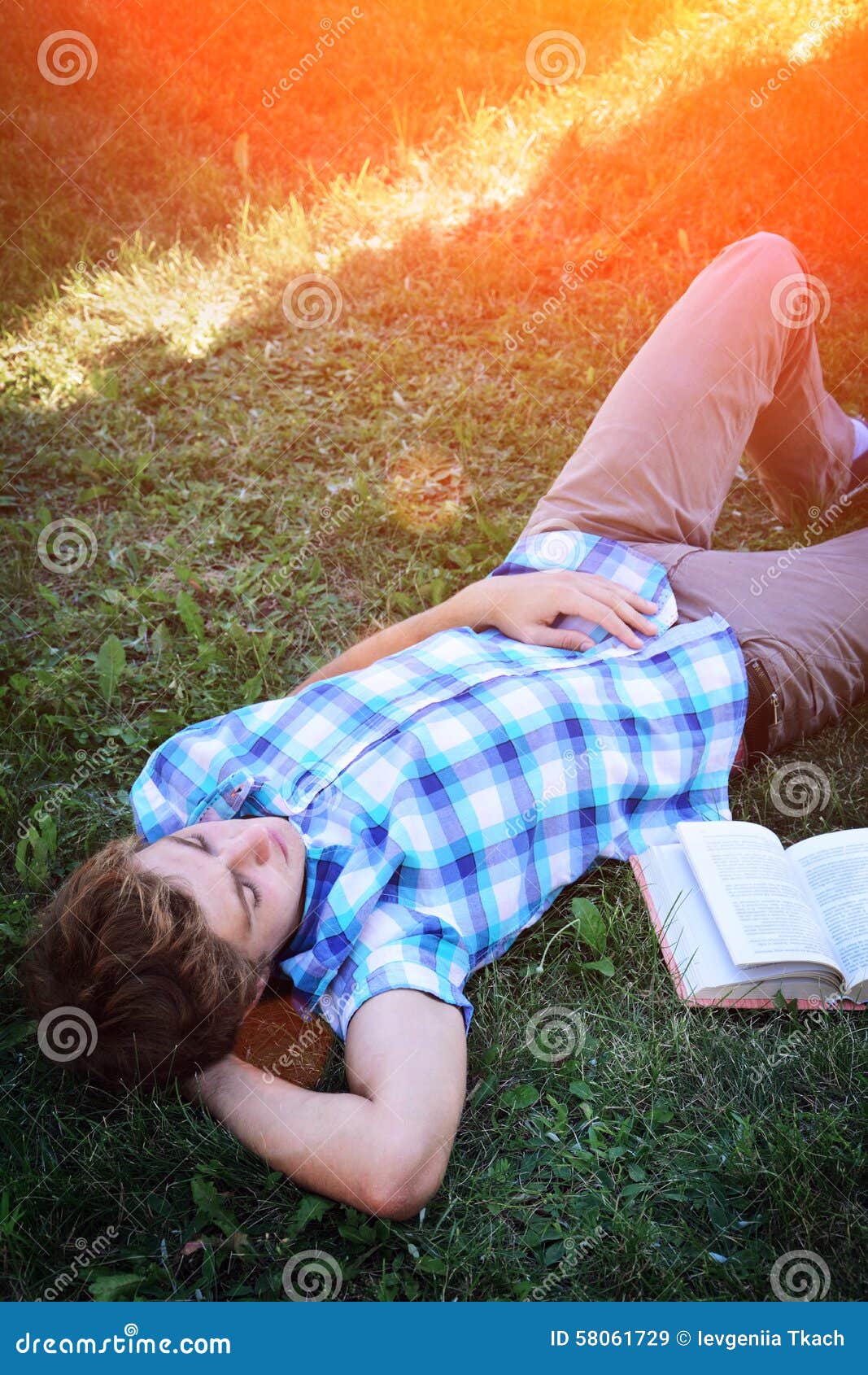 Young man is having a rest stock image. Image of adult - 58061729