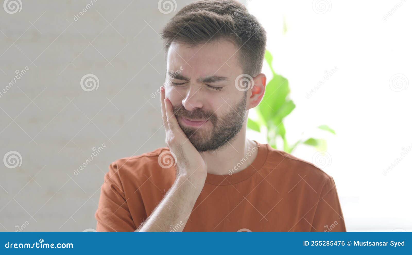 Young Man Having Toothache, Cavity Stock Photo - Image of cramp, teeth ...
