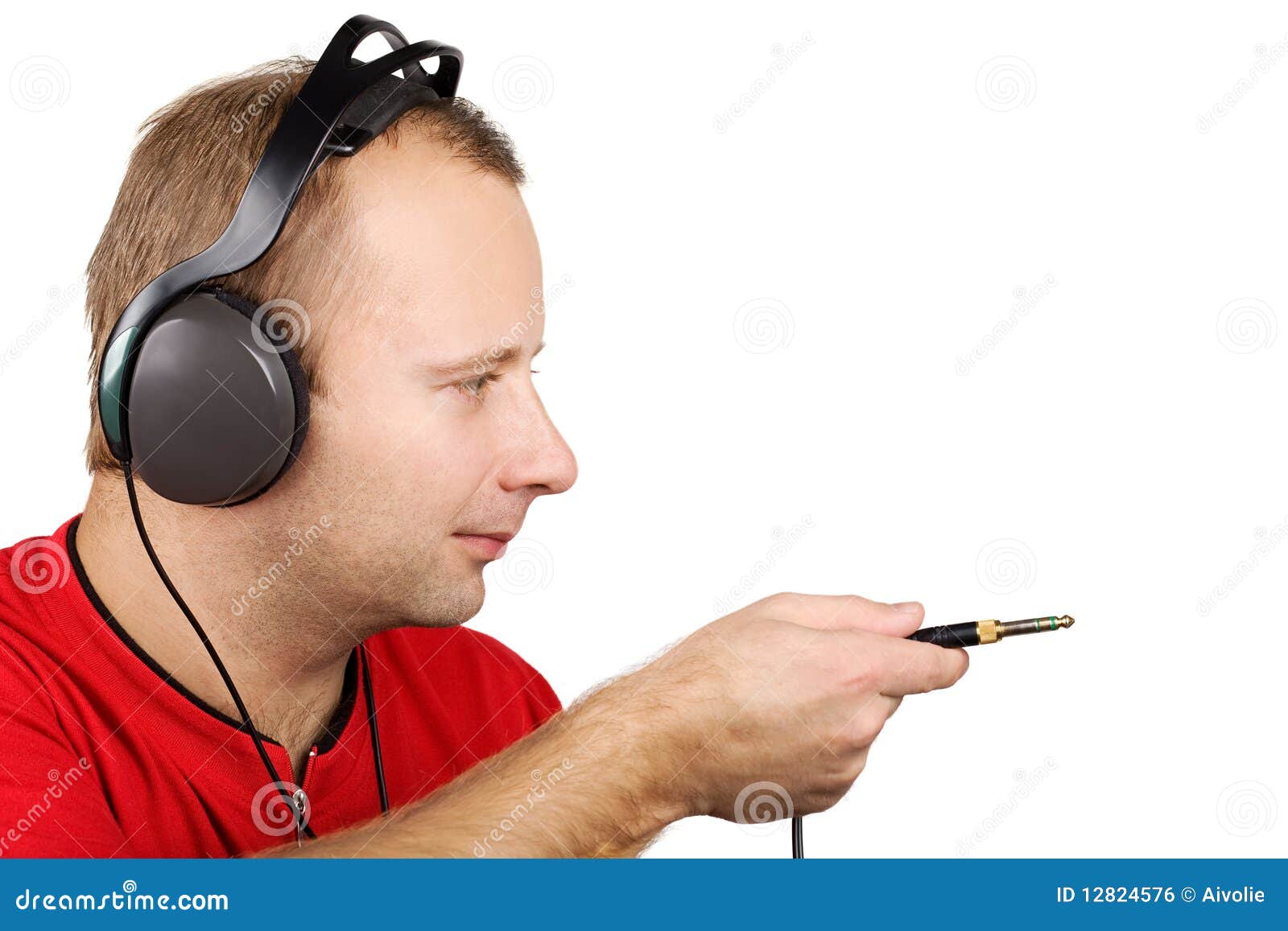 Young man in headphones stock photo. Image of concept - 12824576