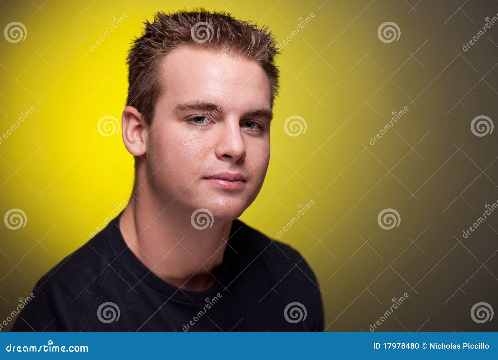 Young Man Headshot stock photo. Image of male, expression - 17978480