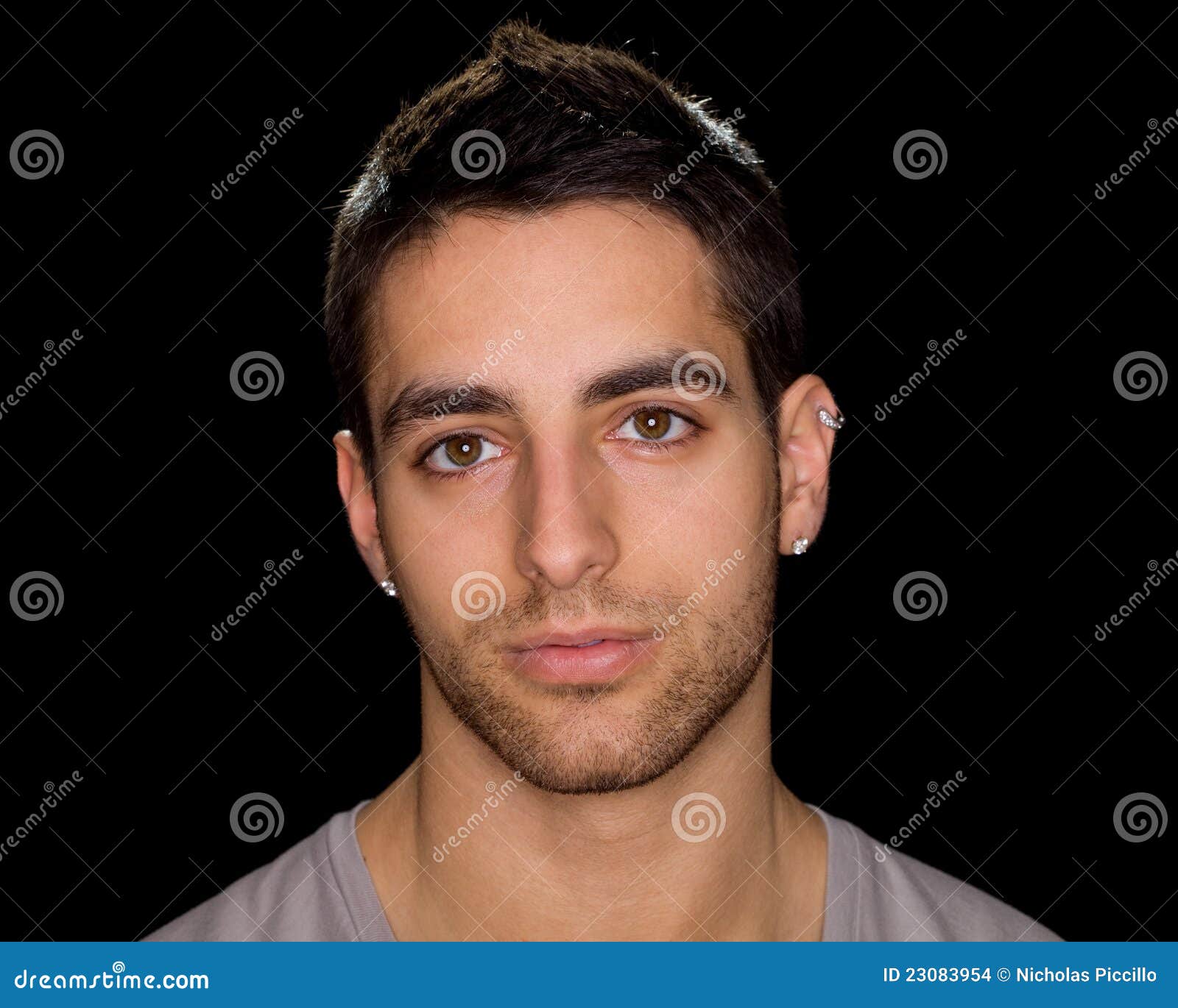 Young Man Headshot stock photo. Image of male, shot, black - 23083954