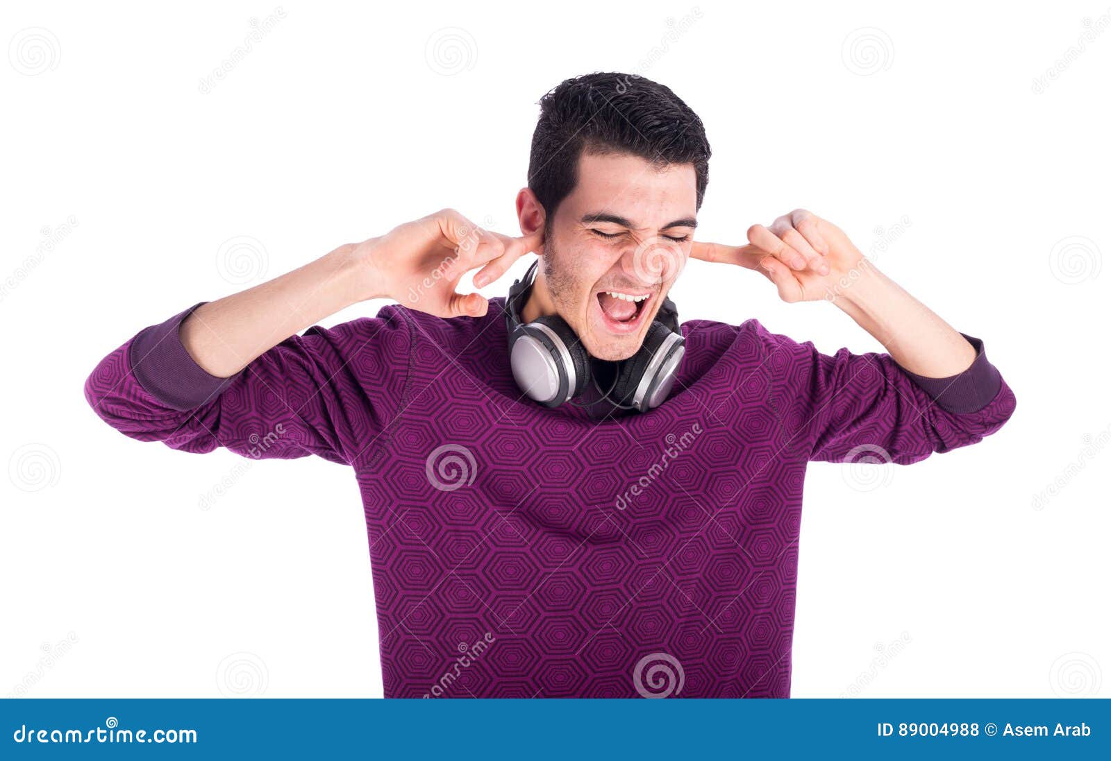 Young man stock photo. Image of caucasian, body, hearing - 89004988