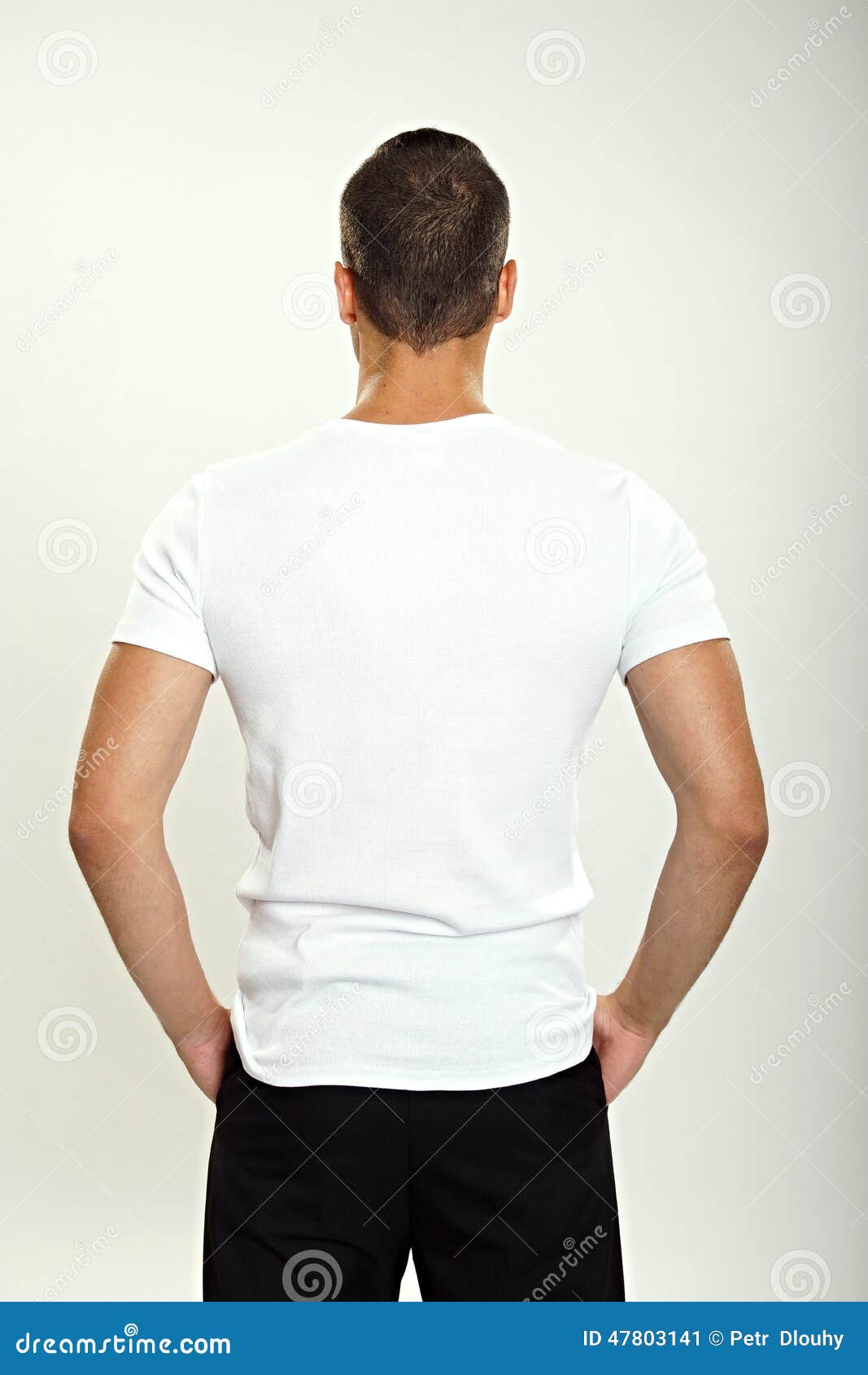 Young man with his back stock image. Image of handsome - 47803141