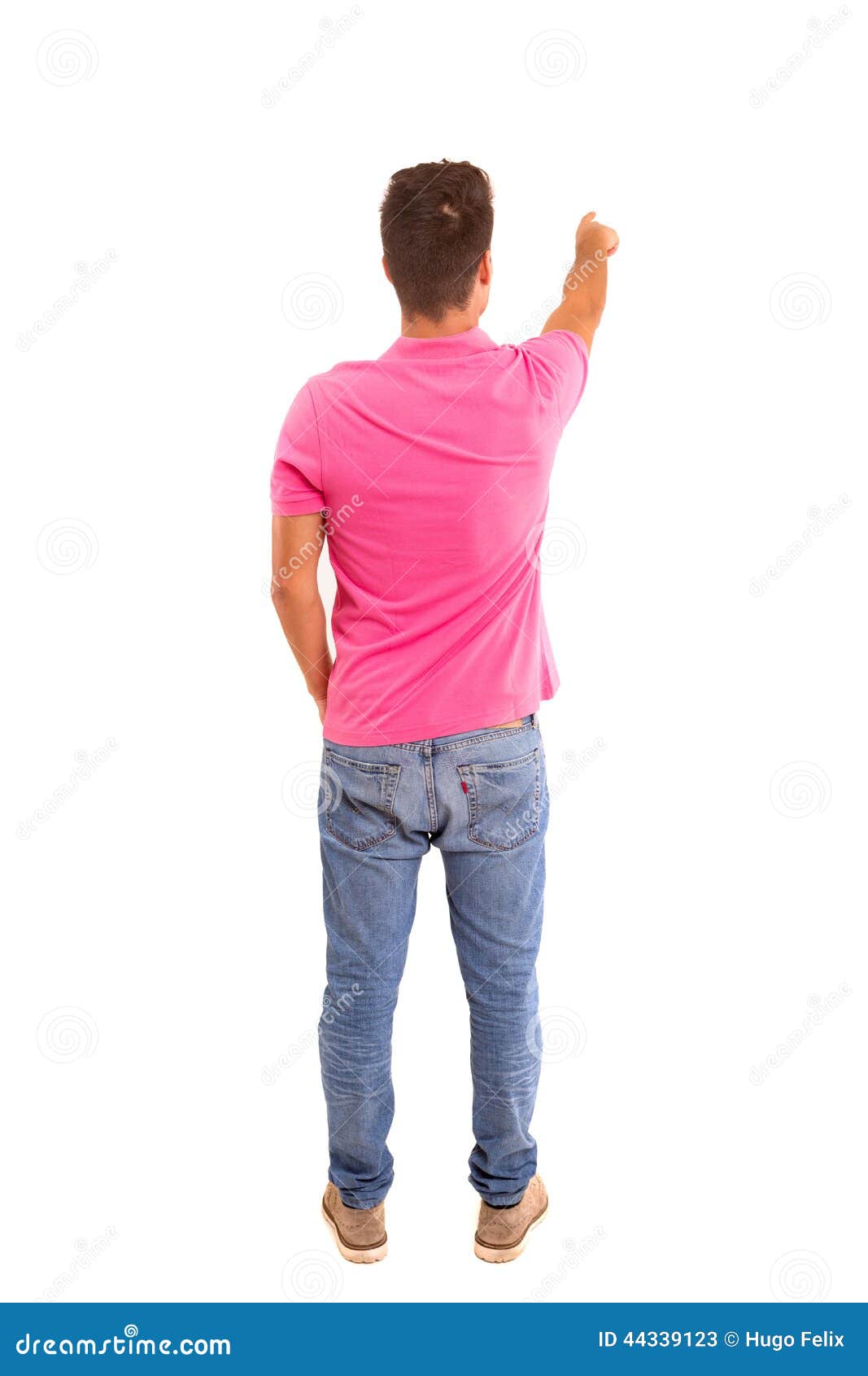 Young man stock image. Image of full, gesture, pointing - 44339123