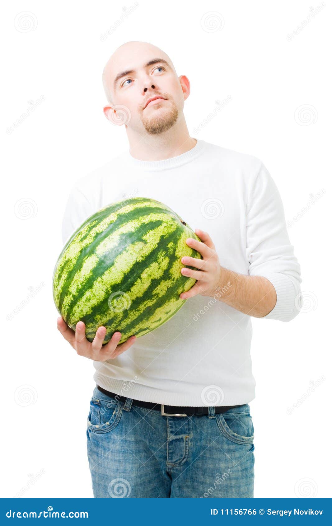 Bold Man With Watermelon Stock Image | CartoonDealer.com #11139673