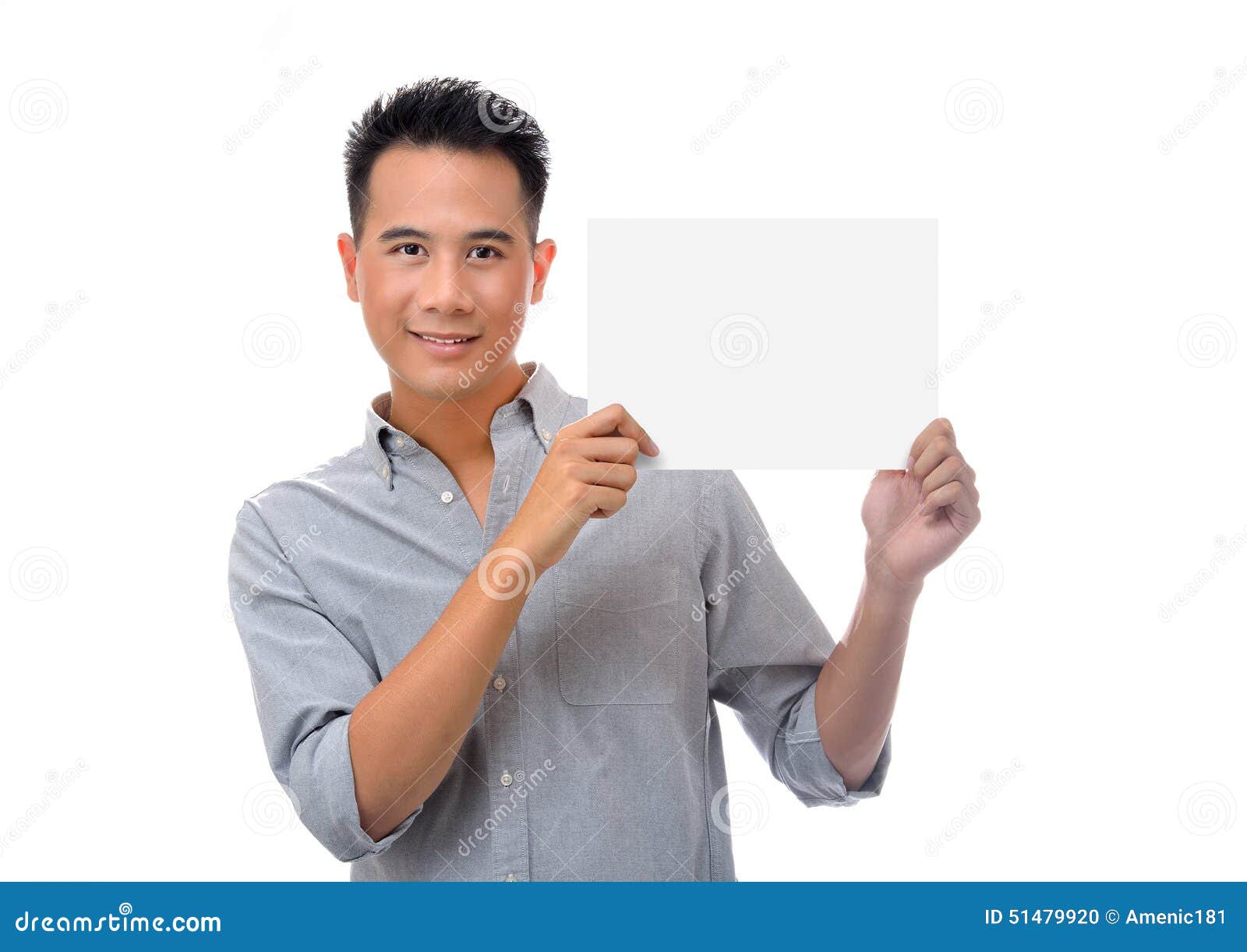 Young Man Holding Billboard Stock Photo - Image of advertising, hold ...